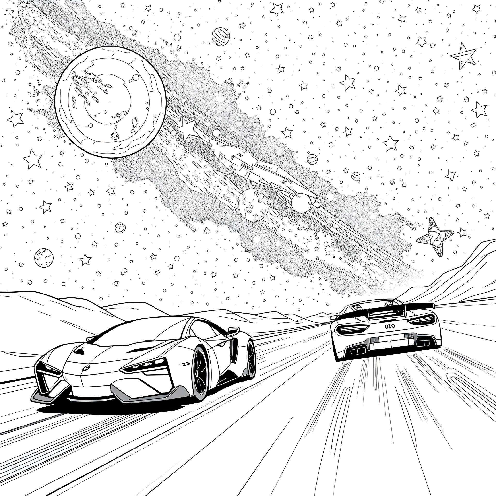 Best Flying Car Coloring Pages (Free Printable PDF)