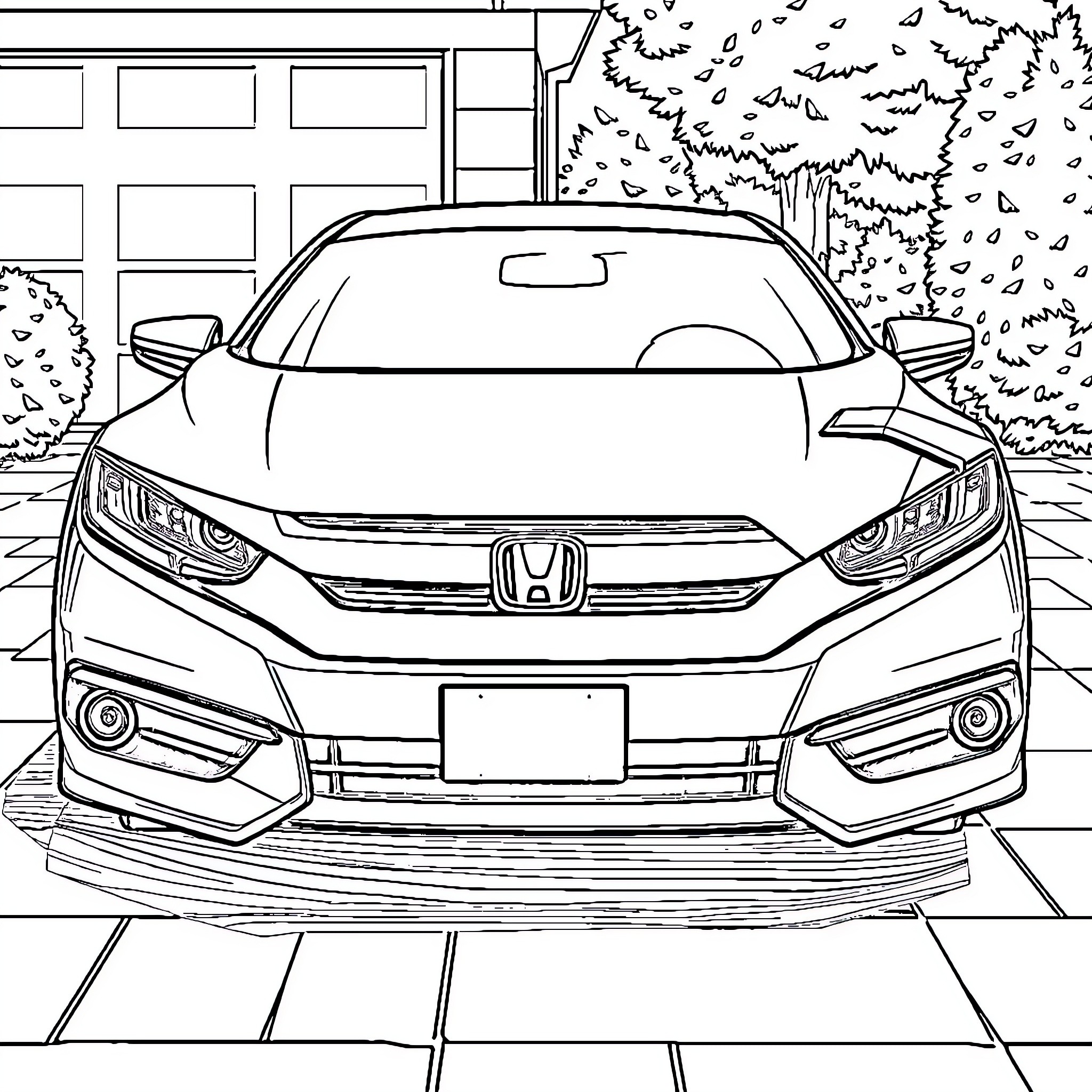 Best Honda Civic Coloring Pages (Free Printable PDF)