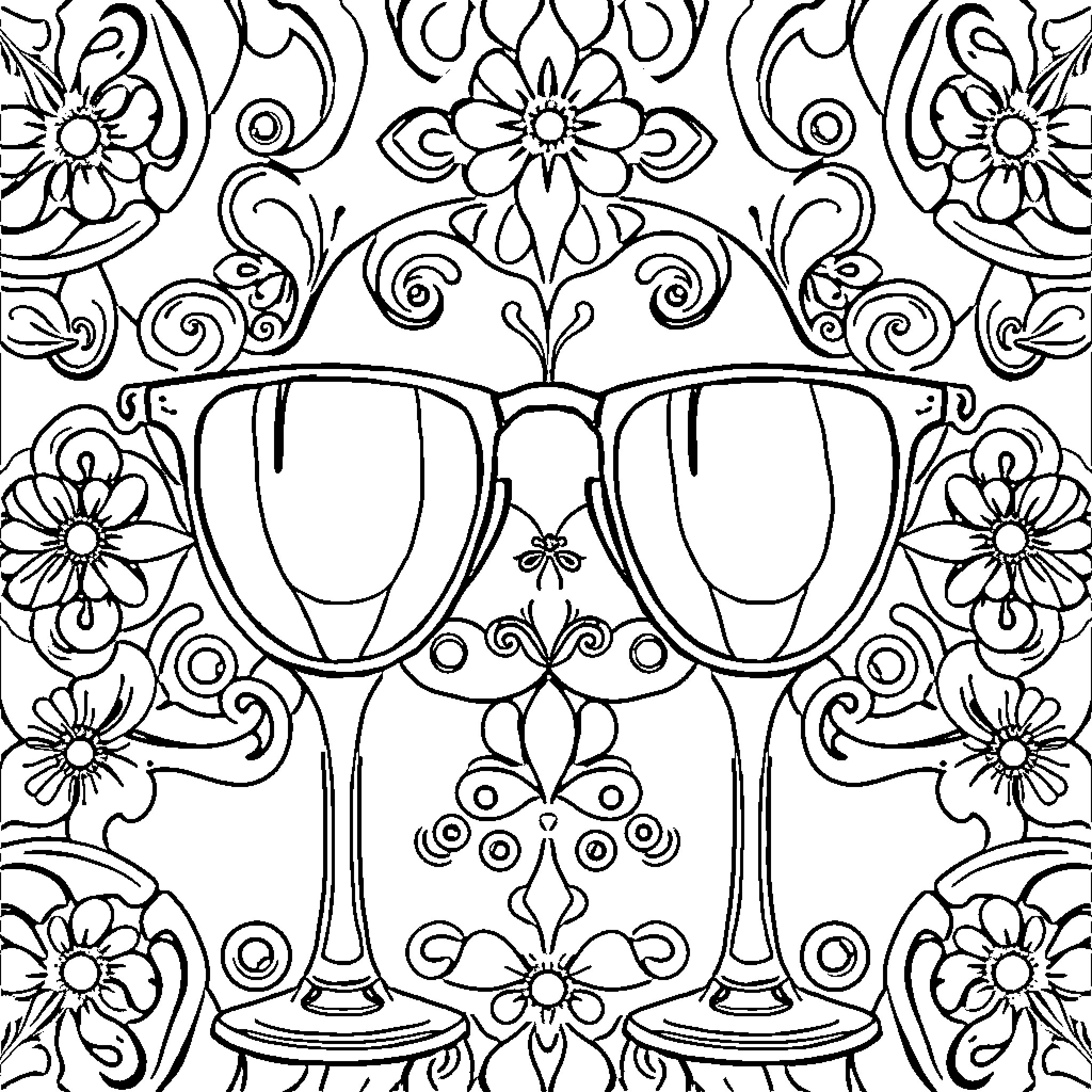 Best Glasses Coloring Pages (Free Printable PDF)