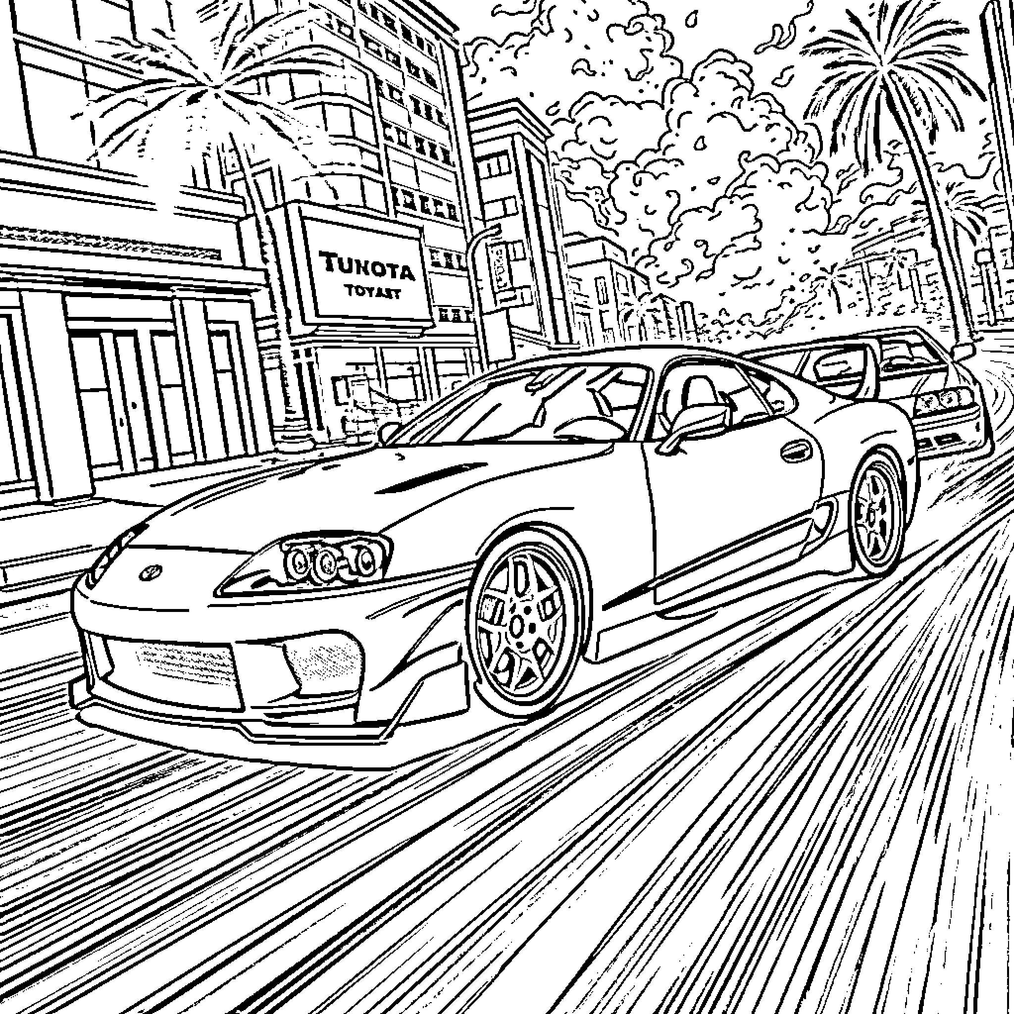 Best Toyota Supra Coloring Pages (Free Printable PDF)