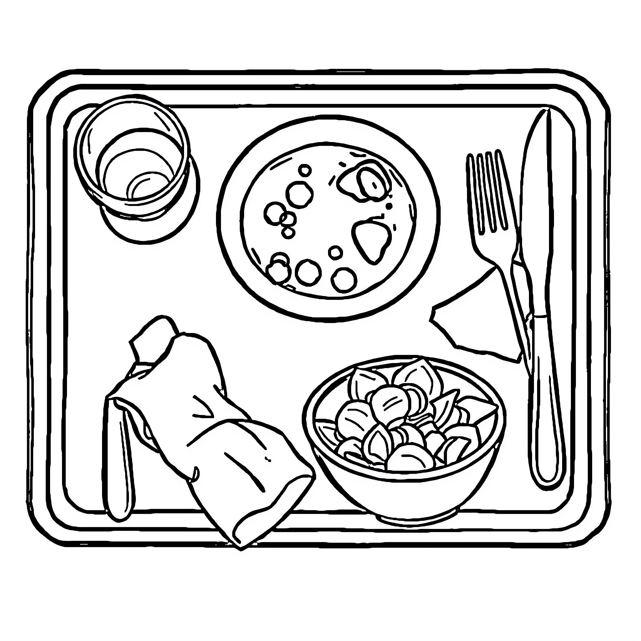 Best Food Tray Coloring Pages (Free Printable PDF)