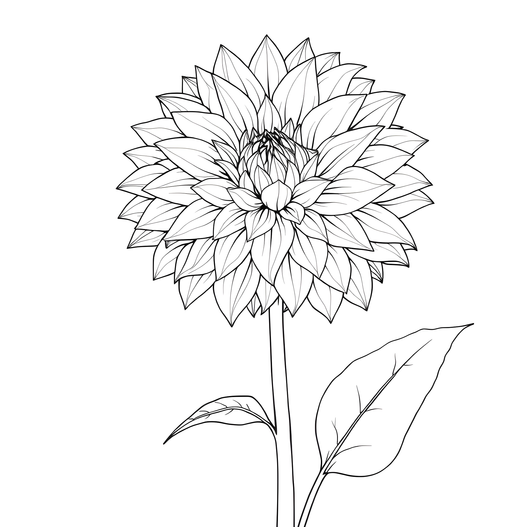 3 Best Dahlia Coloring Pages (Free Printable PDFs)