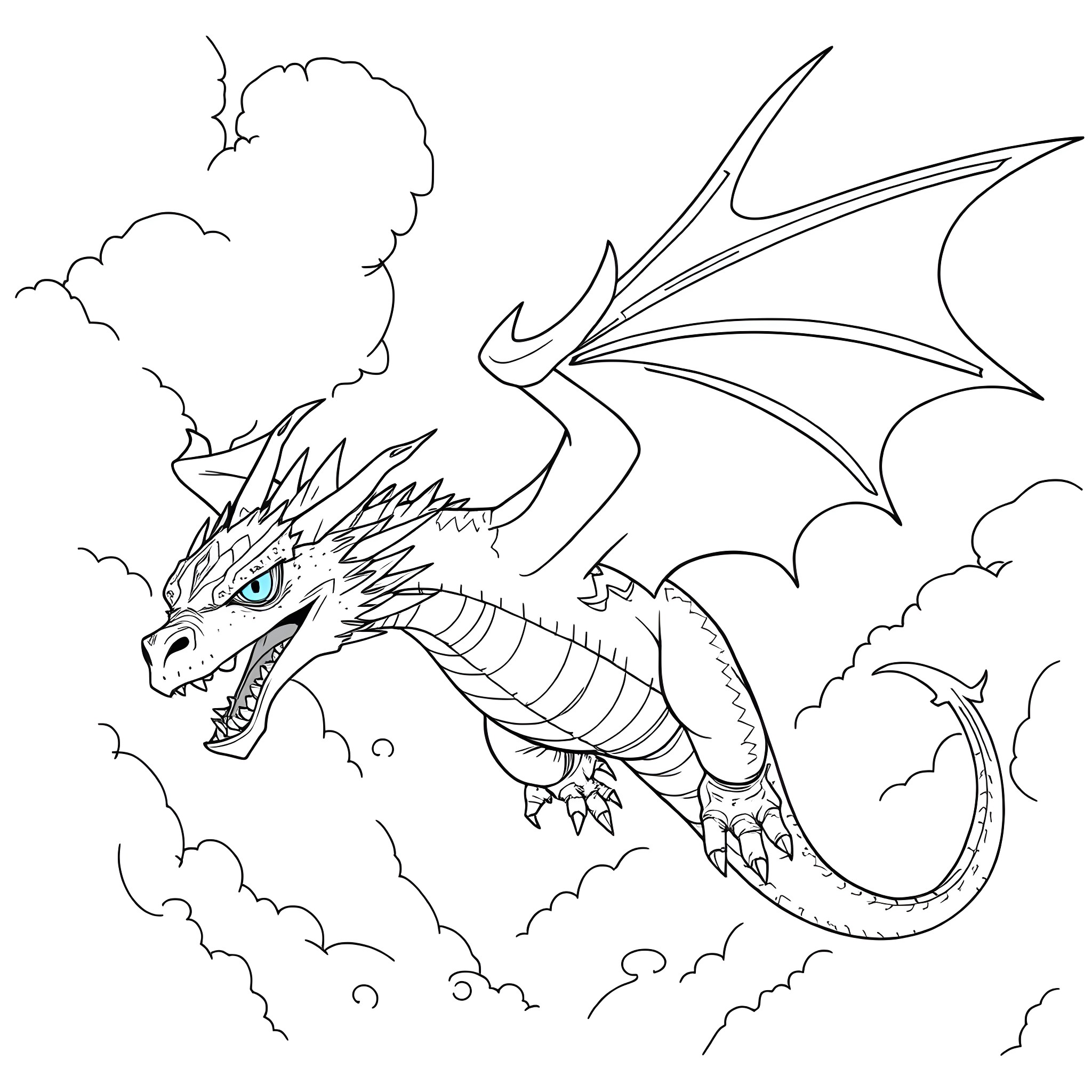 Best Blue Eyes White Dragon Coloring Pages (Free Printable PDF)