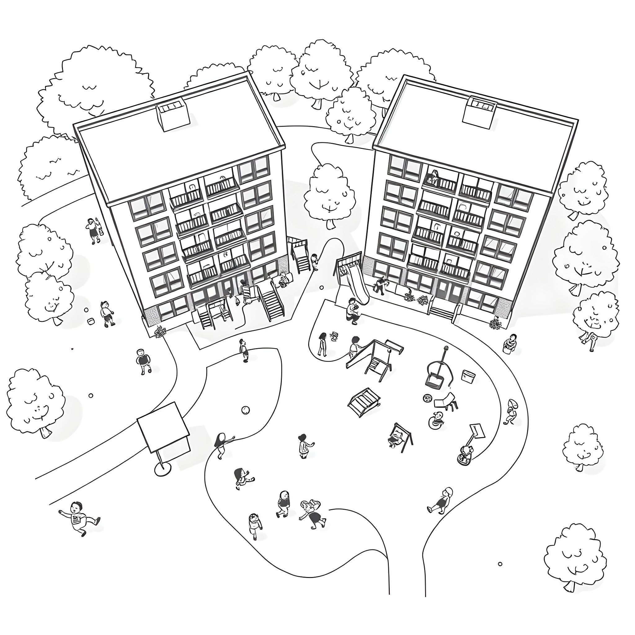 Best Apartment Coloring Pages (Free Printable PDF)