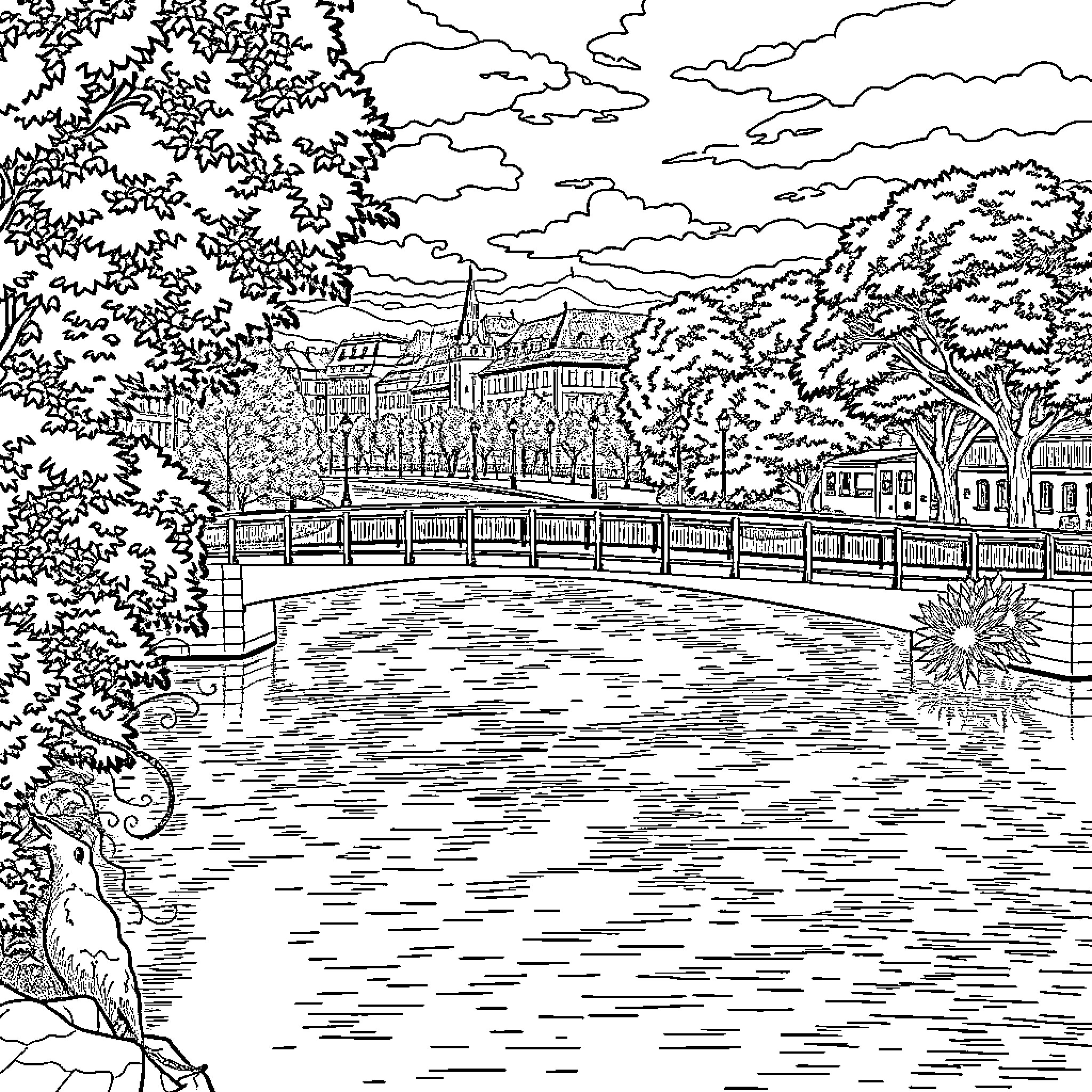 Best Bridge Coloring Pages (Free Printable PDF)