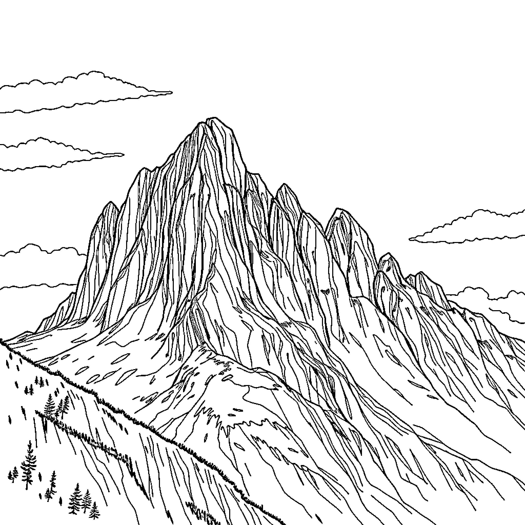 Best Mountain Coloring Pages (Free Printable PDF)