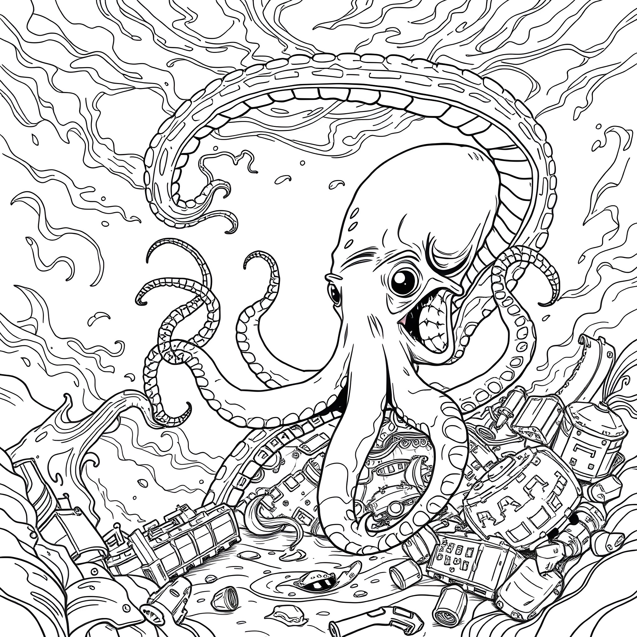 100 Best Octopus Coloring Pages (Free Printable PDFs)
