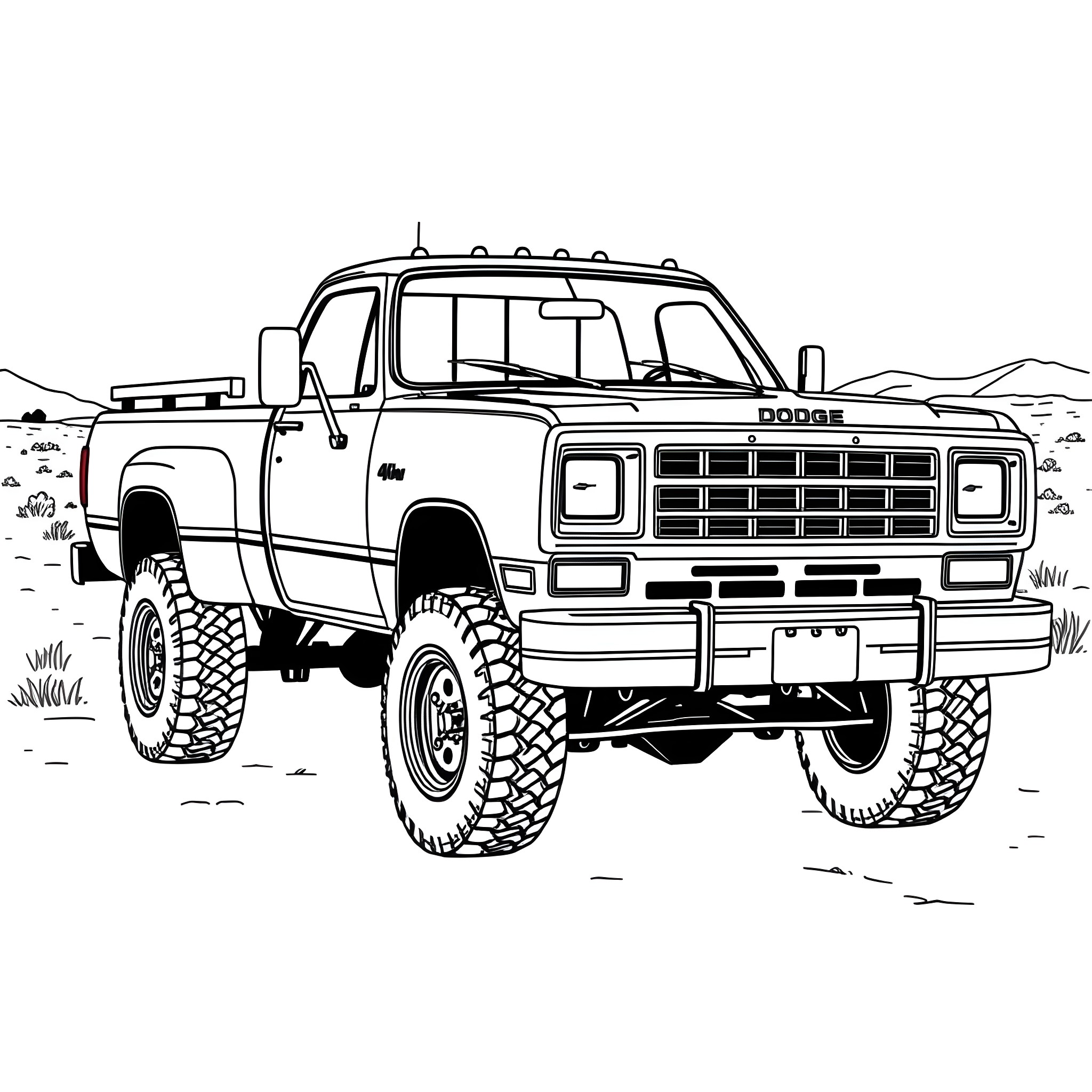 1 Best Dodge Coloring Pages (Free Printable PDFs)