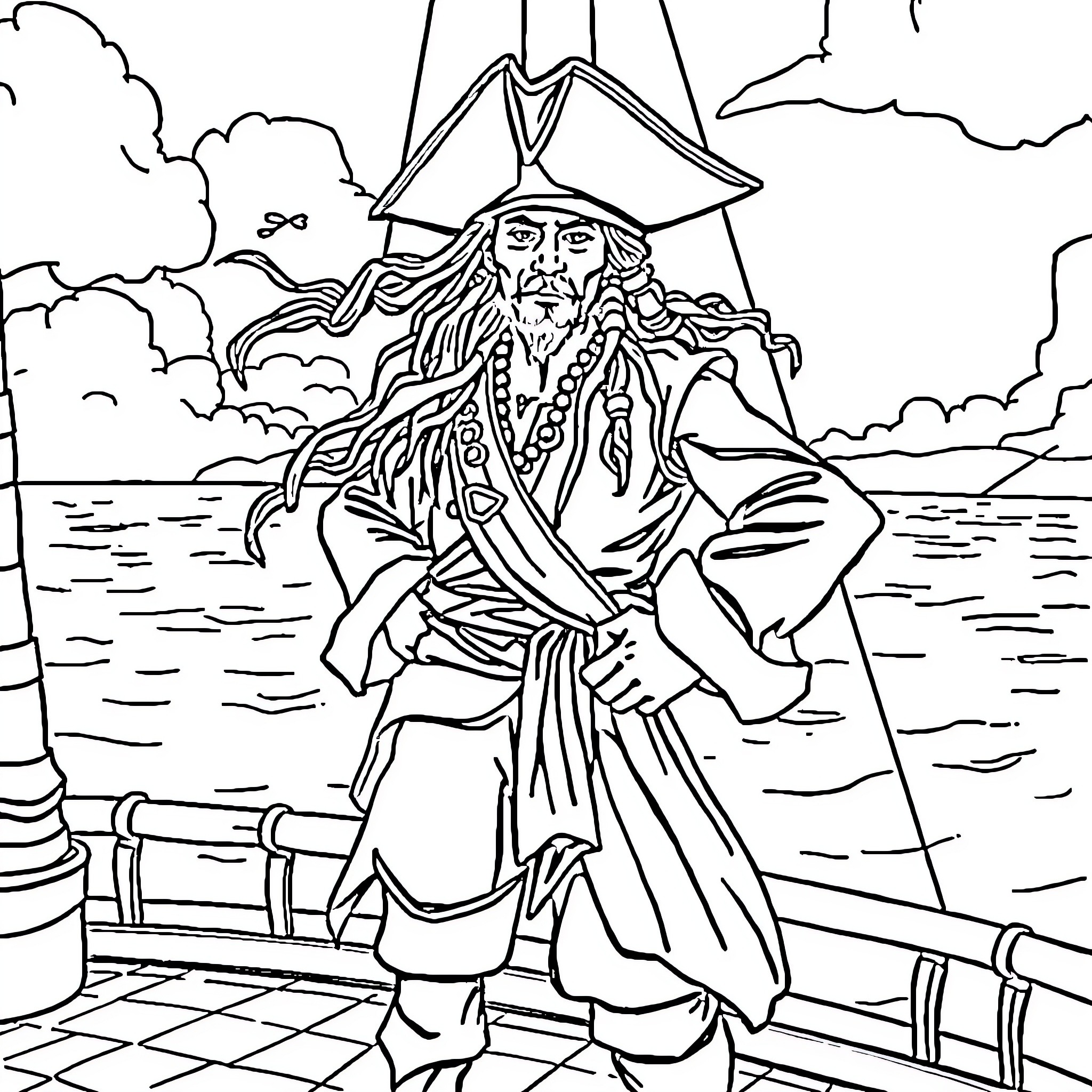 Best Jack Sparrow Coloring Pages (Free Printable PDF)