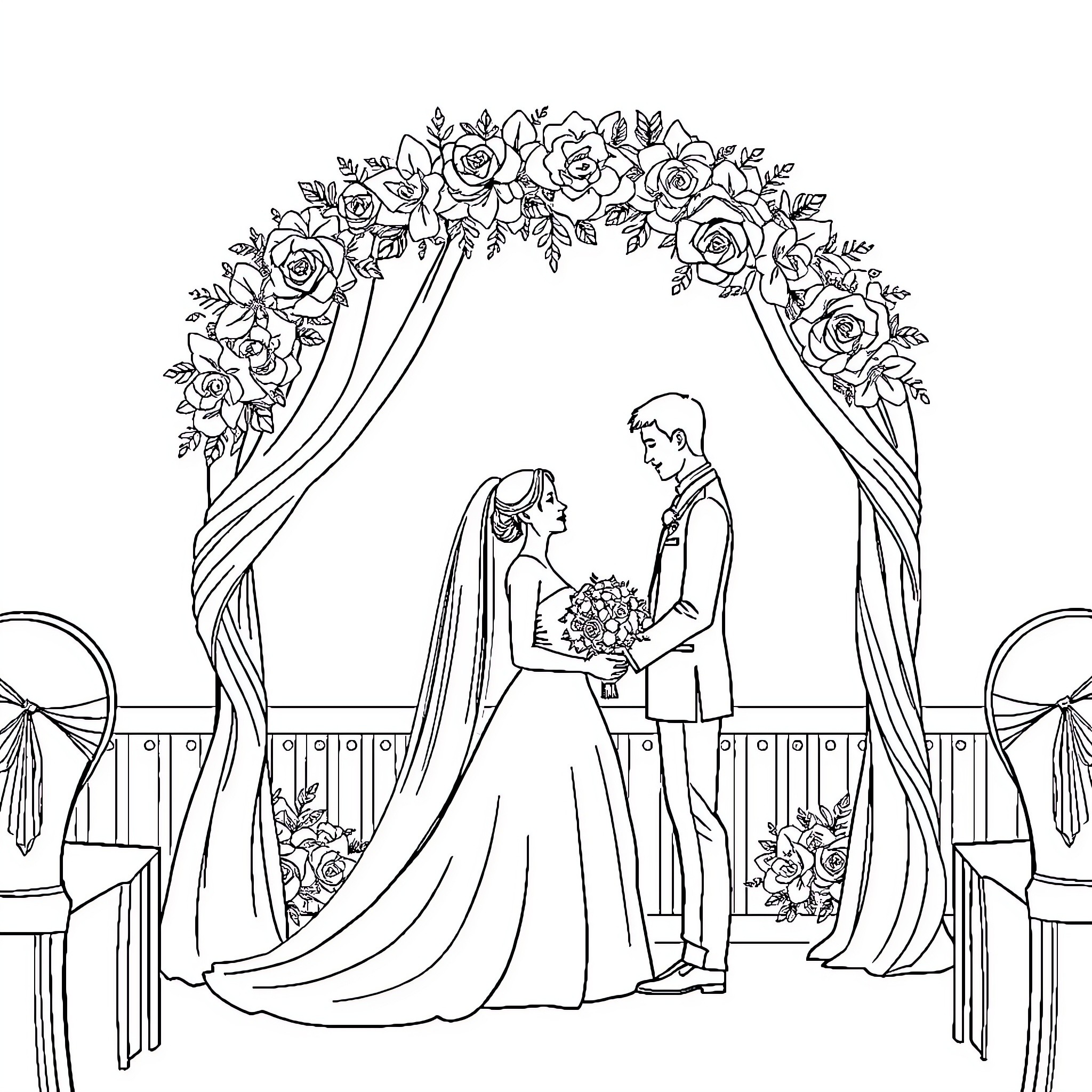Best Wedding Coloring Pages (Free Printable PDF)