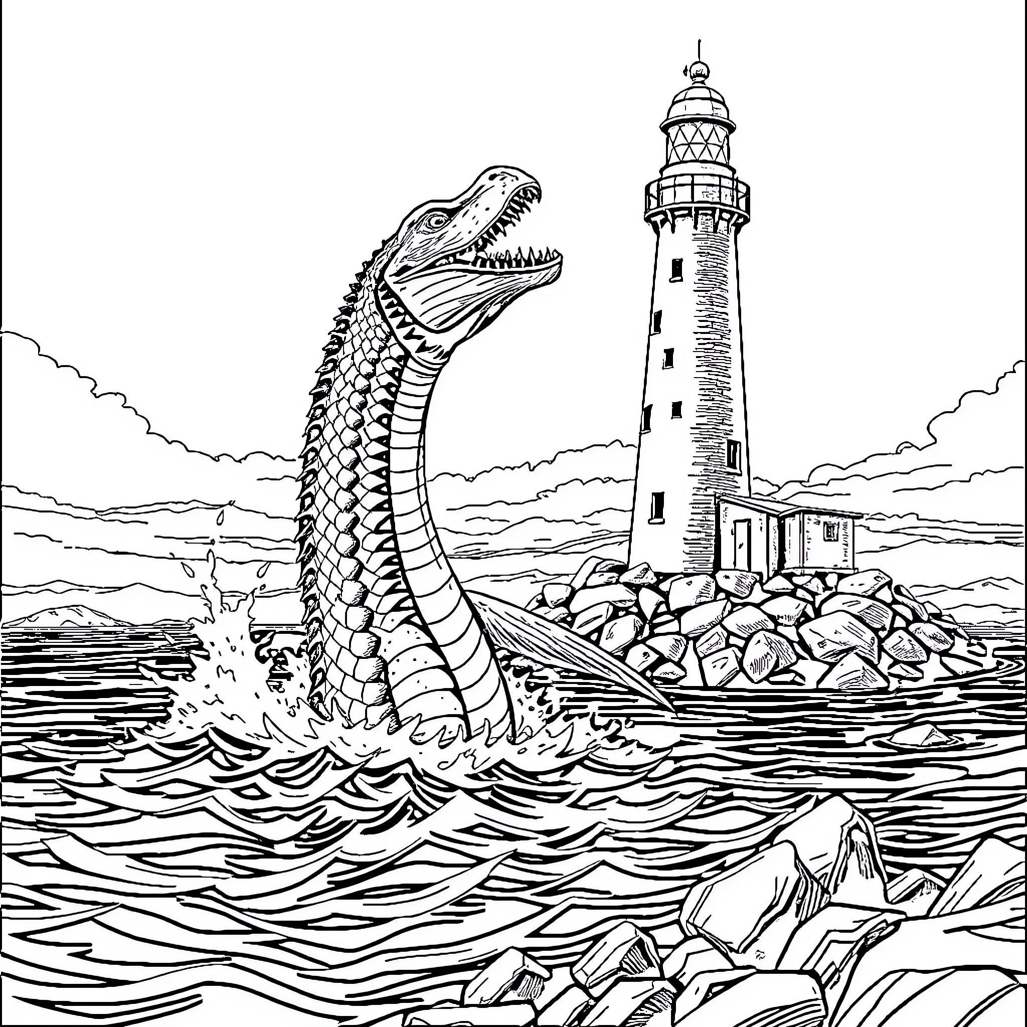 Best Loch Ness Monster Coloring Pages (Free Printable PDF)