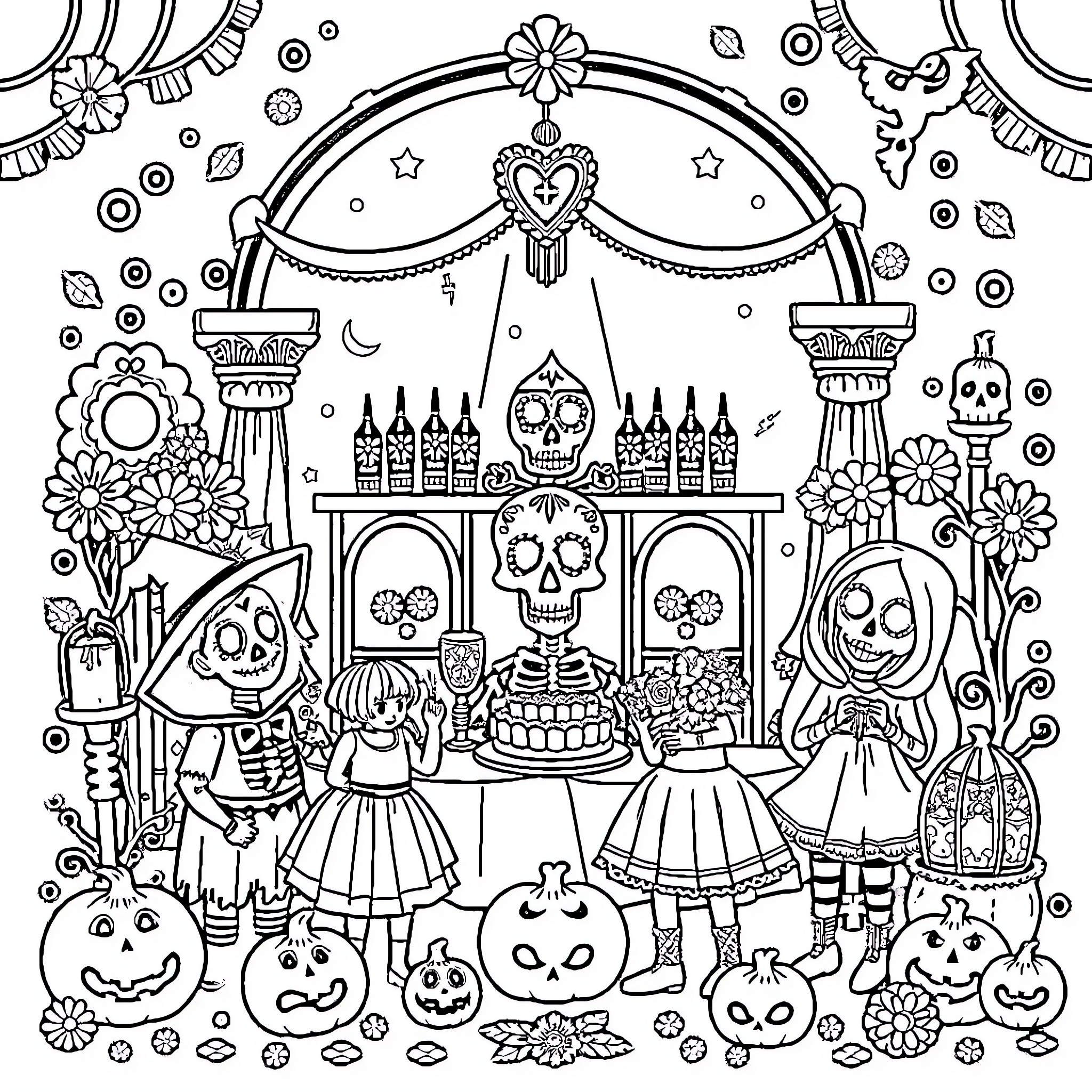 Best Day of the Dead Coloring Pages (Free Printable PDF)