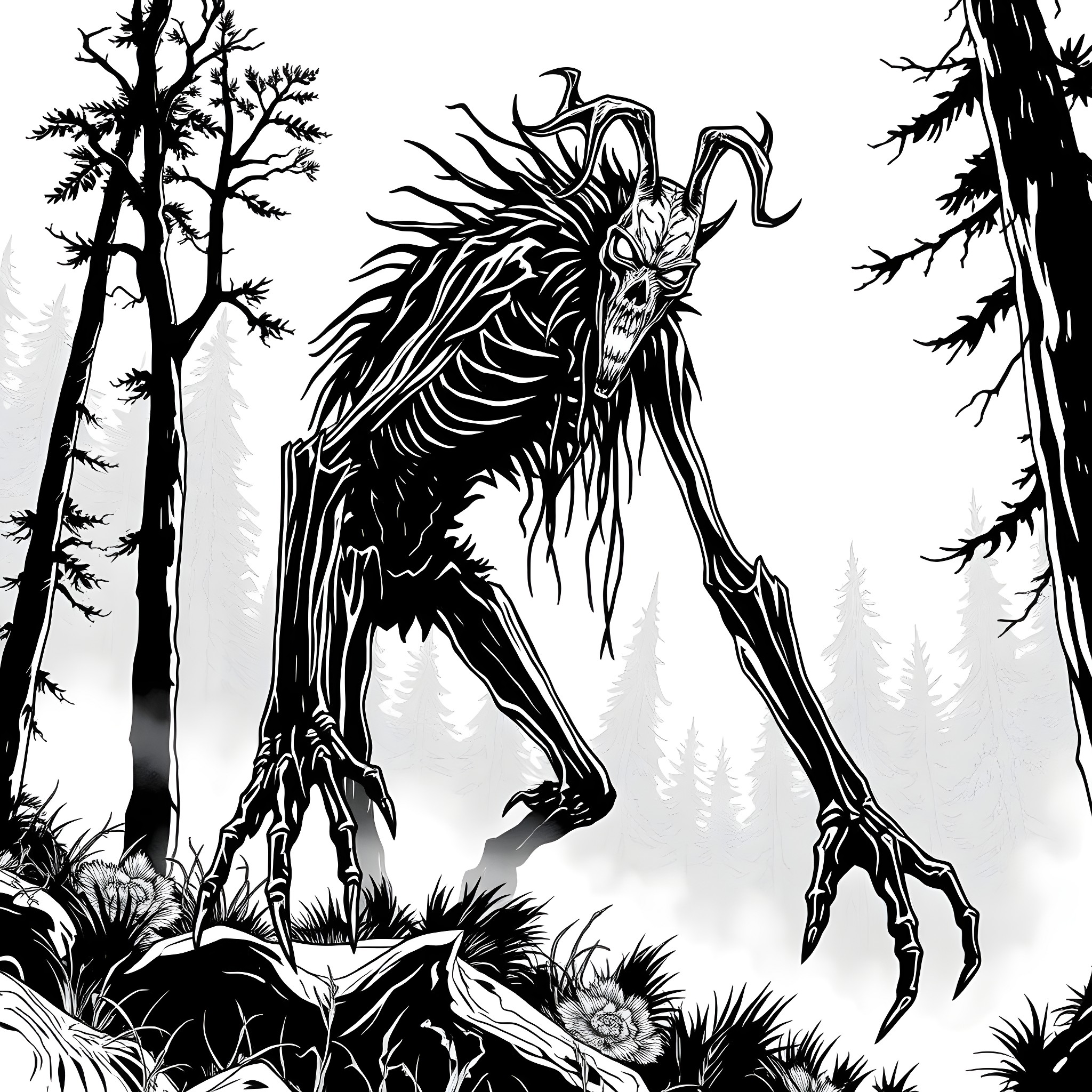 Best Wendigo Coloring Pages (Free Printable PDF)