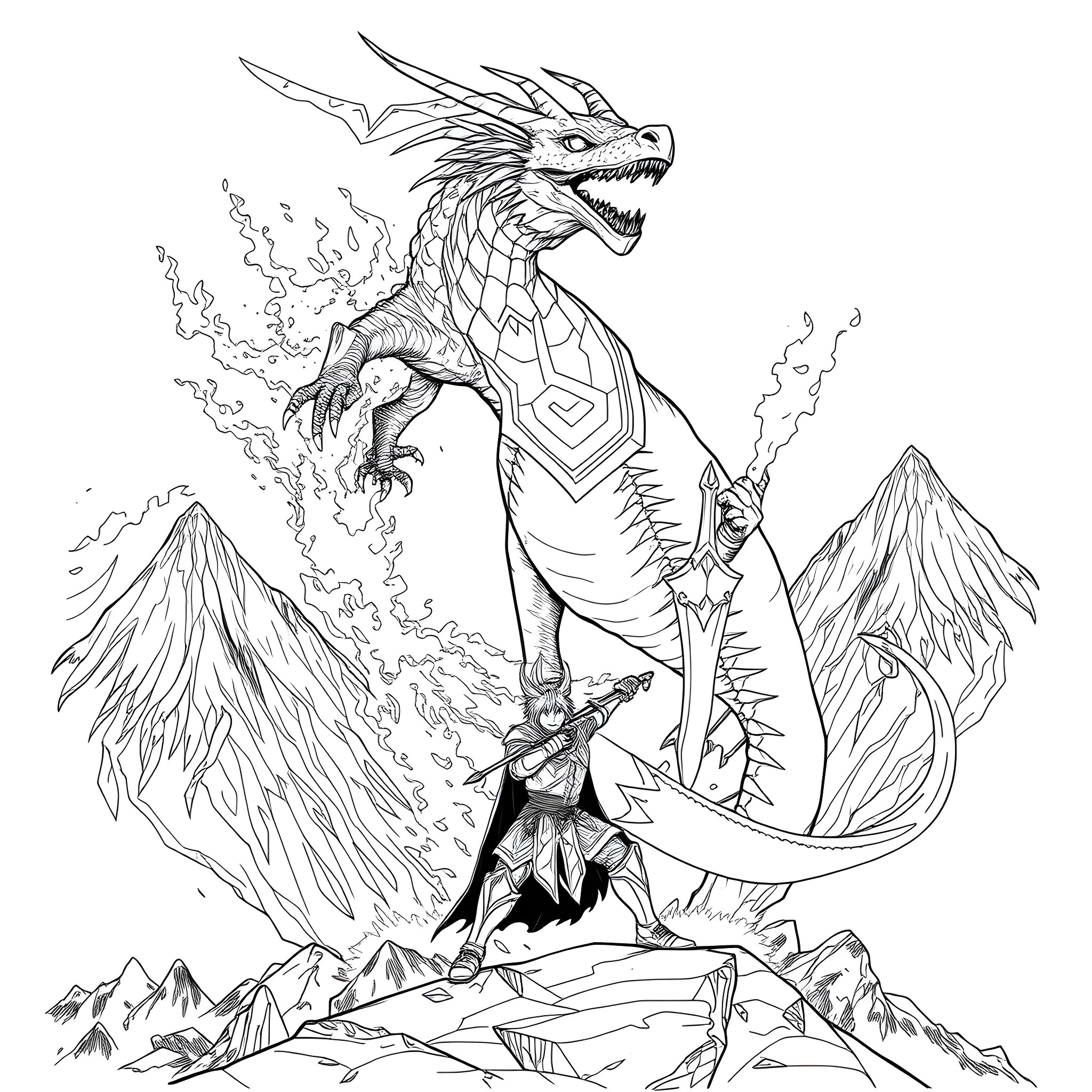 Best Dragonborn Coloring Pages (Free Printable PDF)