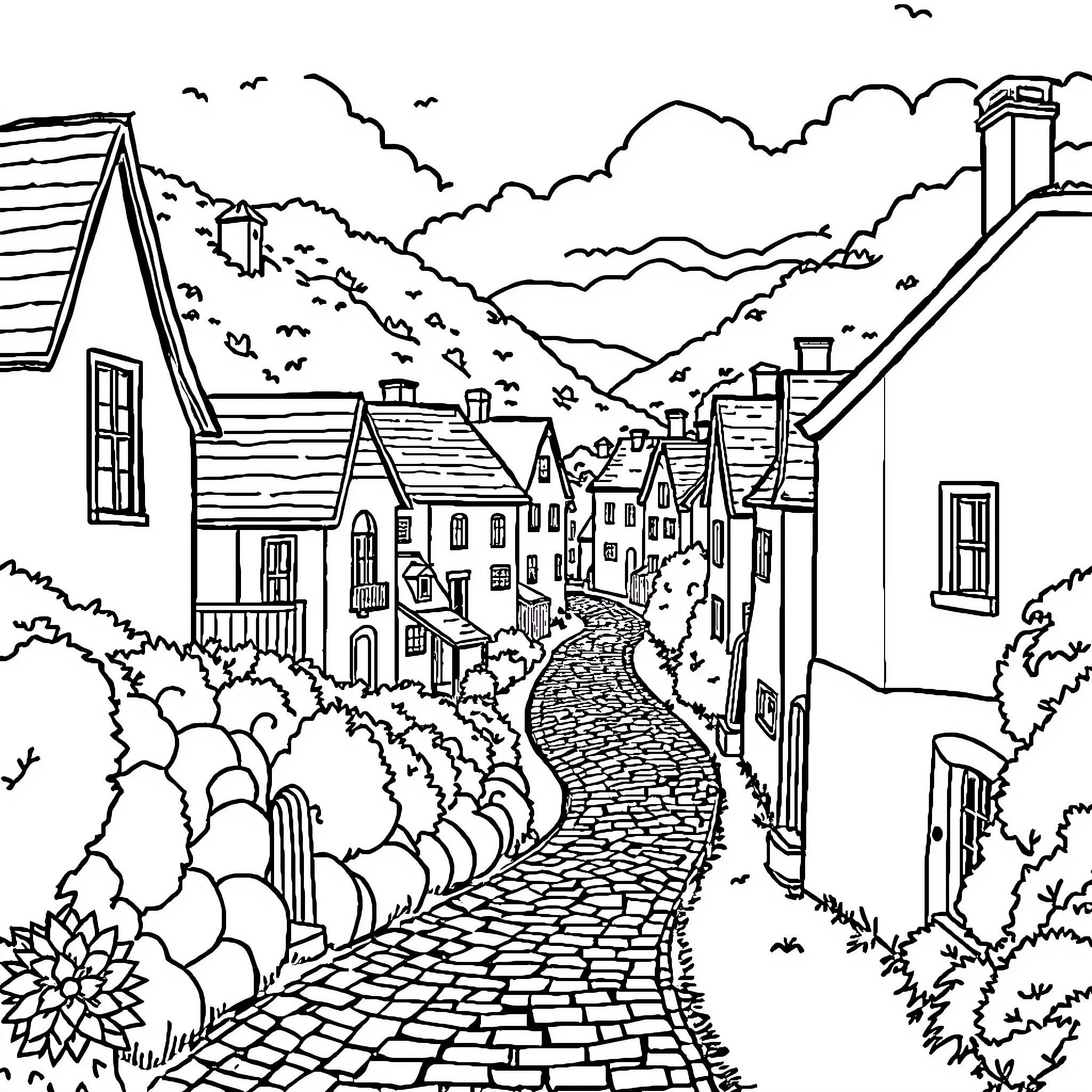 Best Village Coloring Pages (Free Printable PDF)