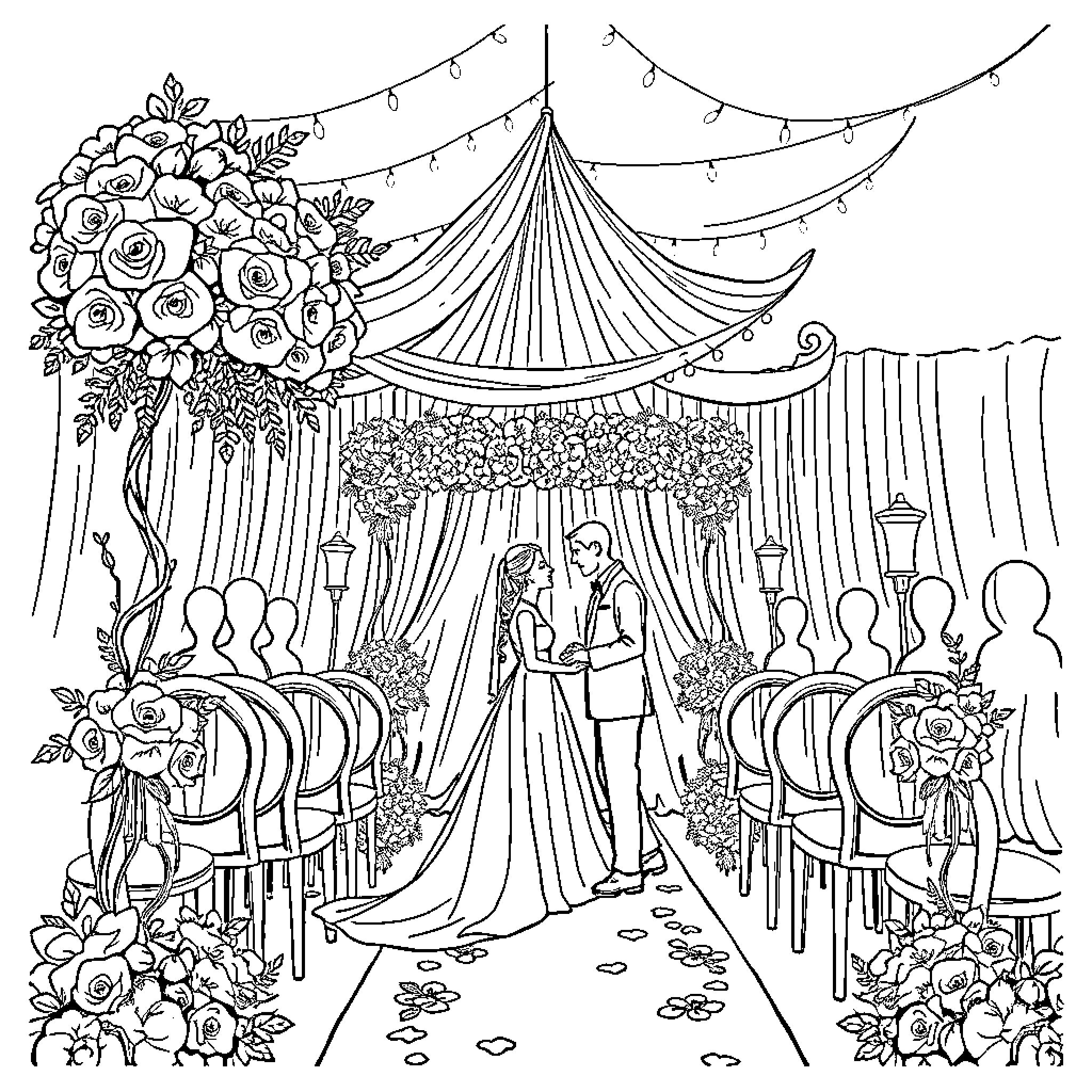 Best Wedding Coloring Pages (Free Printable PDF)