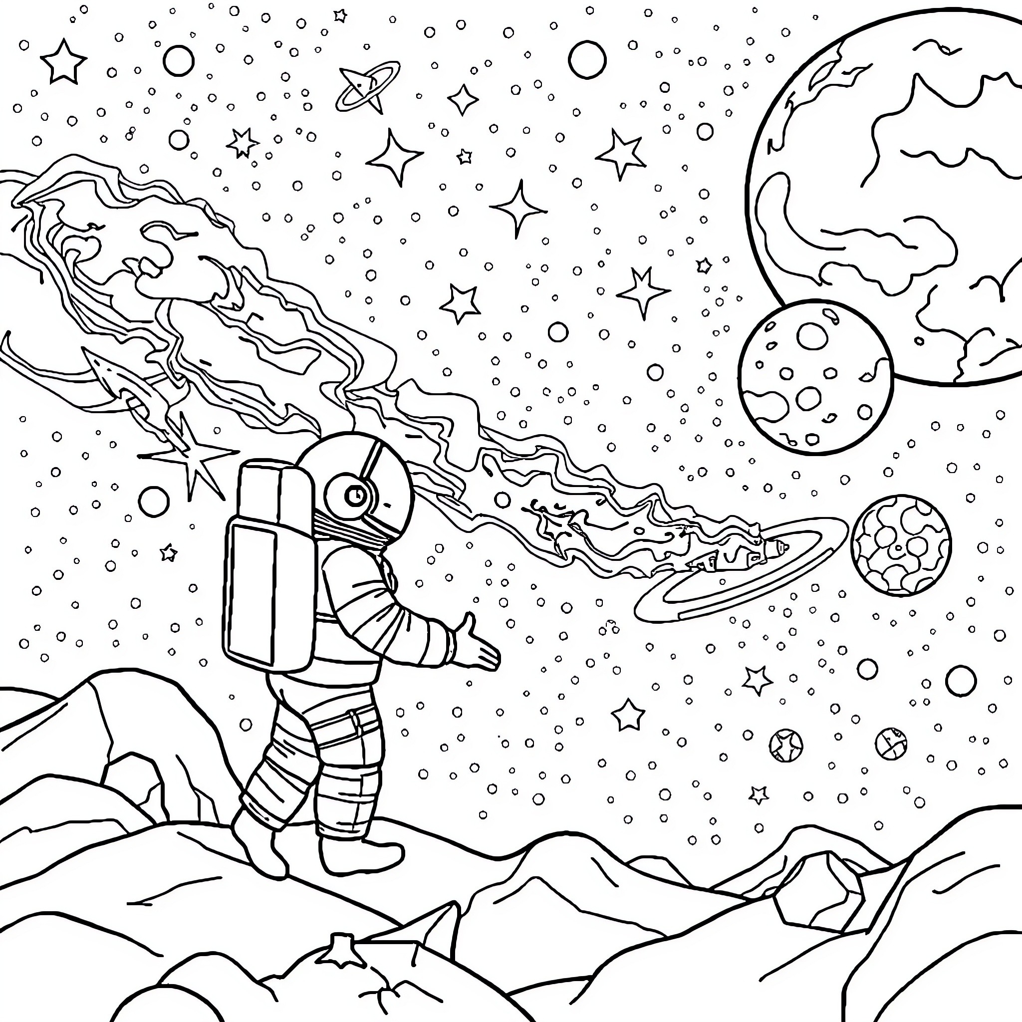 Best Space Coloring Pages (Free Printable PDF)
