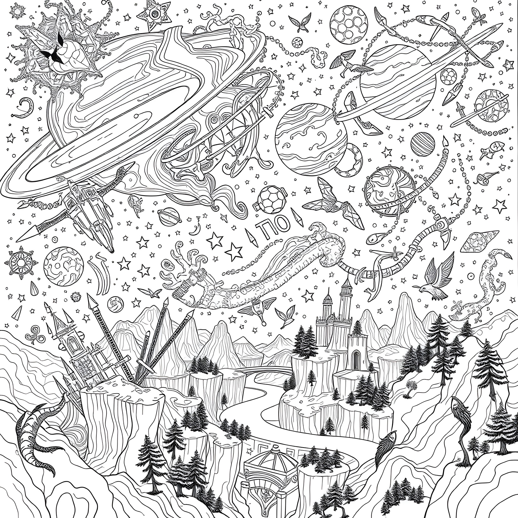 Best Galaxy Coloring Pages (Free Printable PDF)
