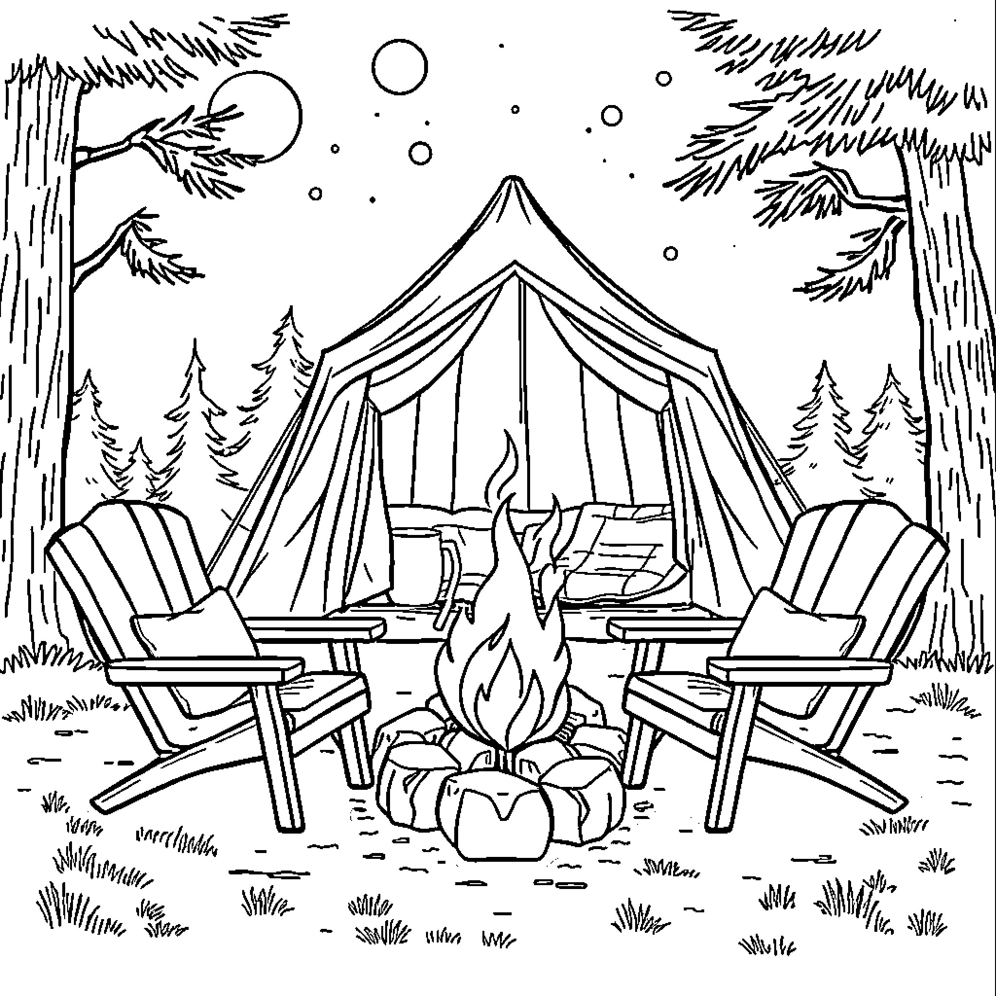 Best Campsite Coloring Pages (Free Printable PDF)