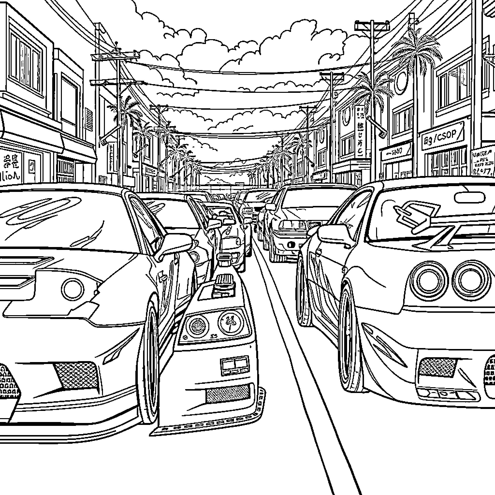 Best JDM Car Coloring Pages (Free Printable PDF)