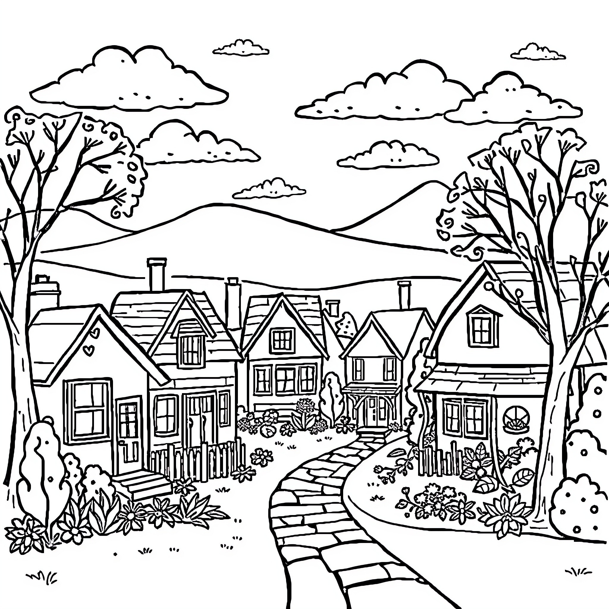 3 Best Hometown Coloring Pages (Free Printable PDFs)