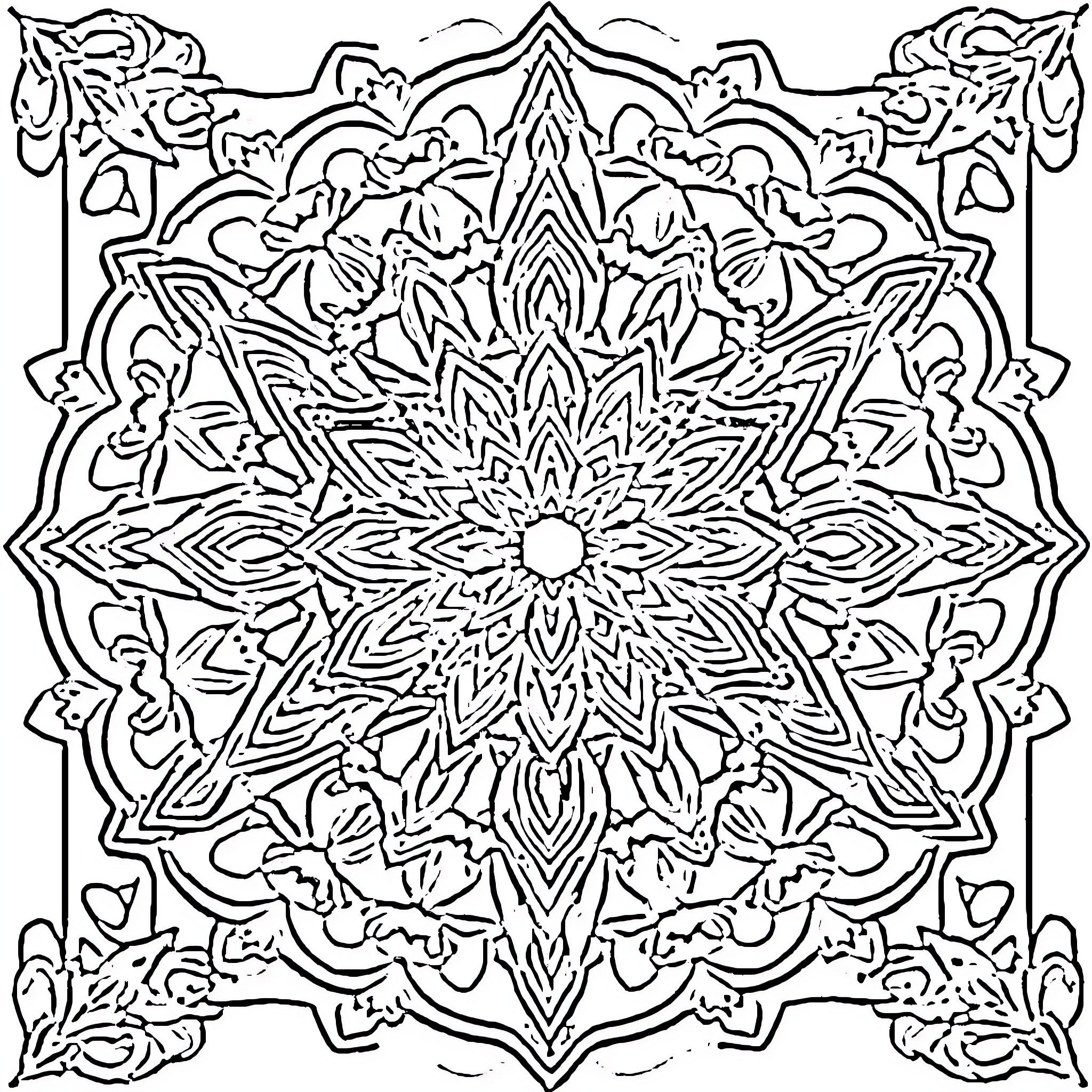 Best Square Mandala Coloring Pages (Free Printable PDF)