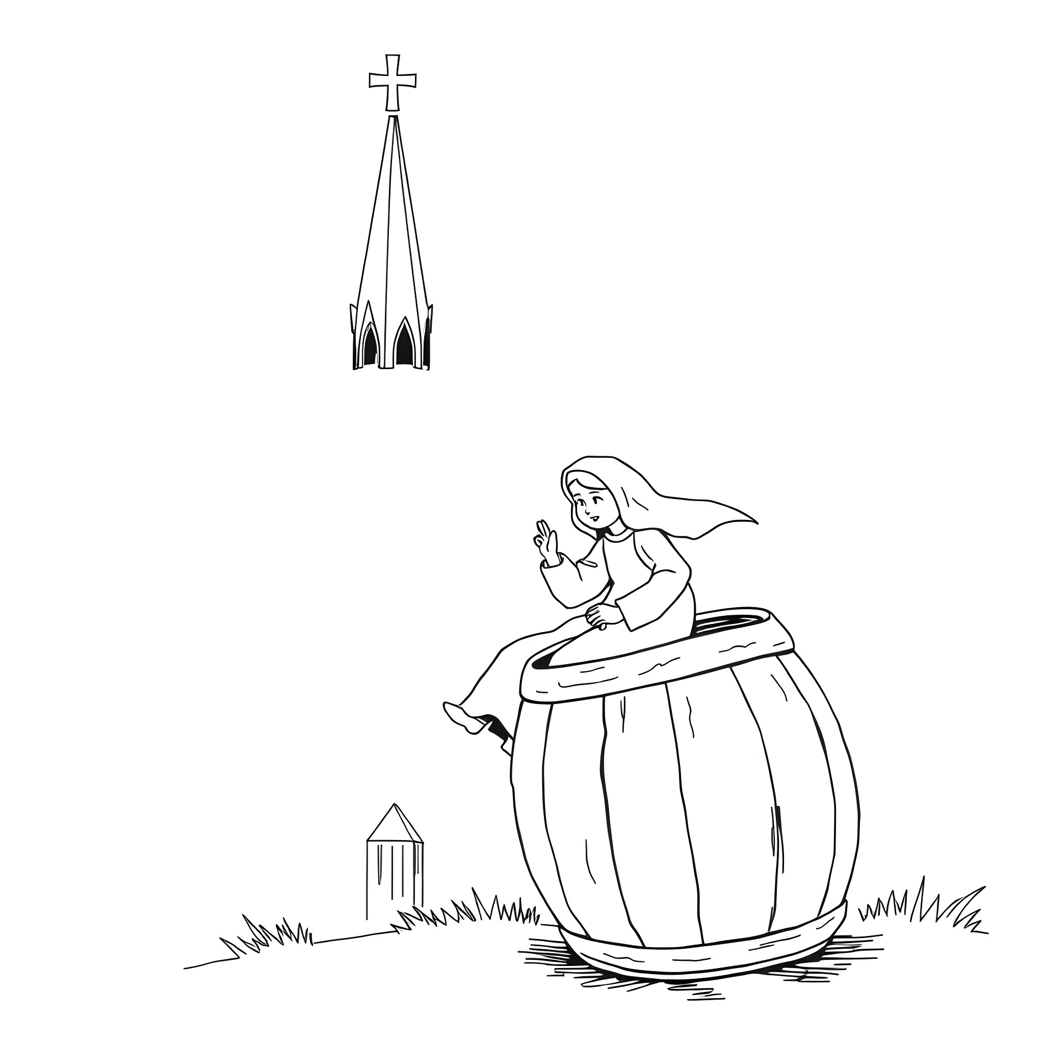 Best Nun Coloring Pages (Free Printable PDF)