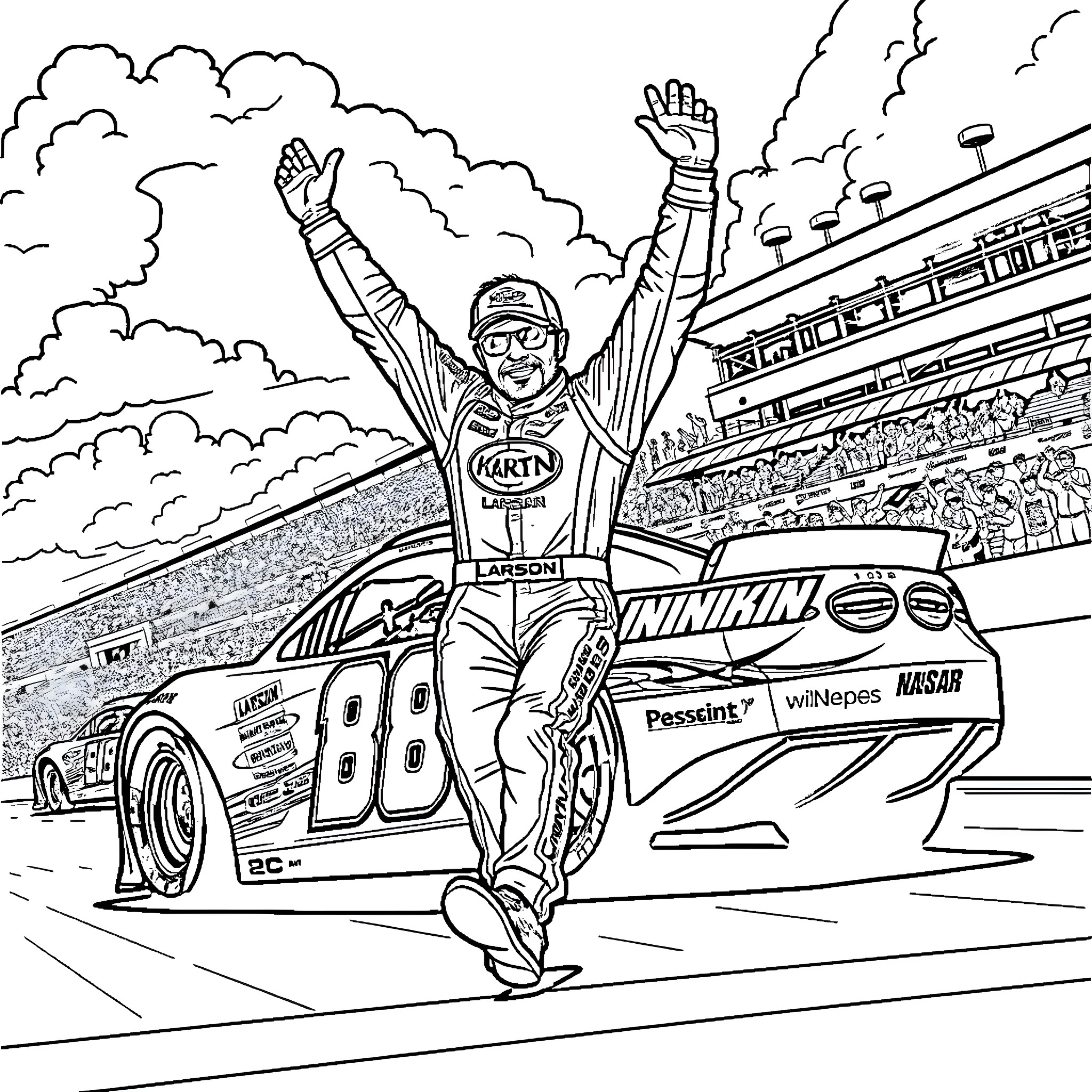 Best Kyle Larson Coloring Pages (Free Printable PDF)