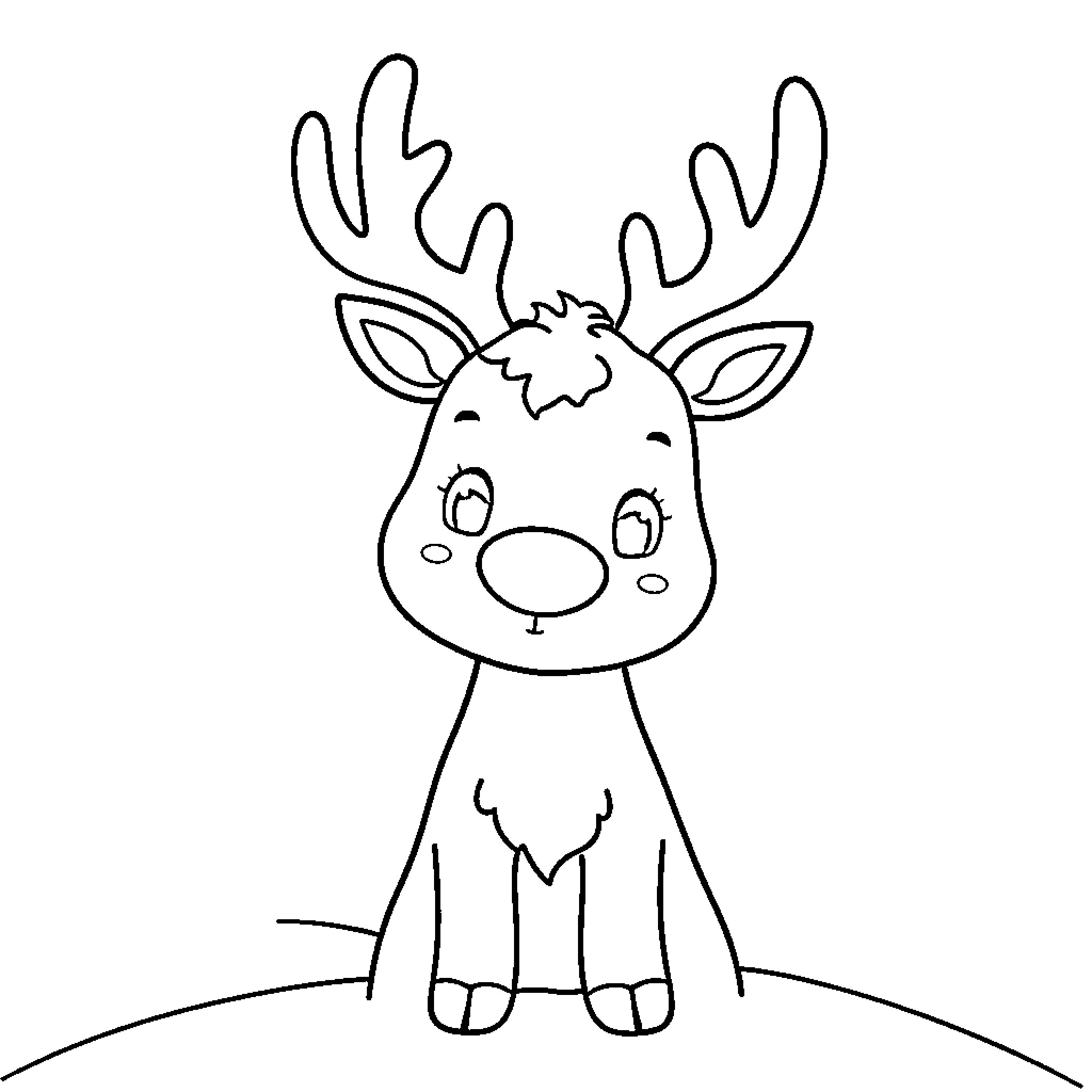 Best Reindeer Coloring Pages (Free Printable PDF)