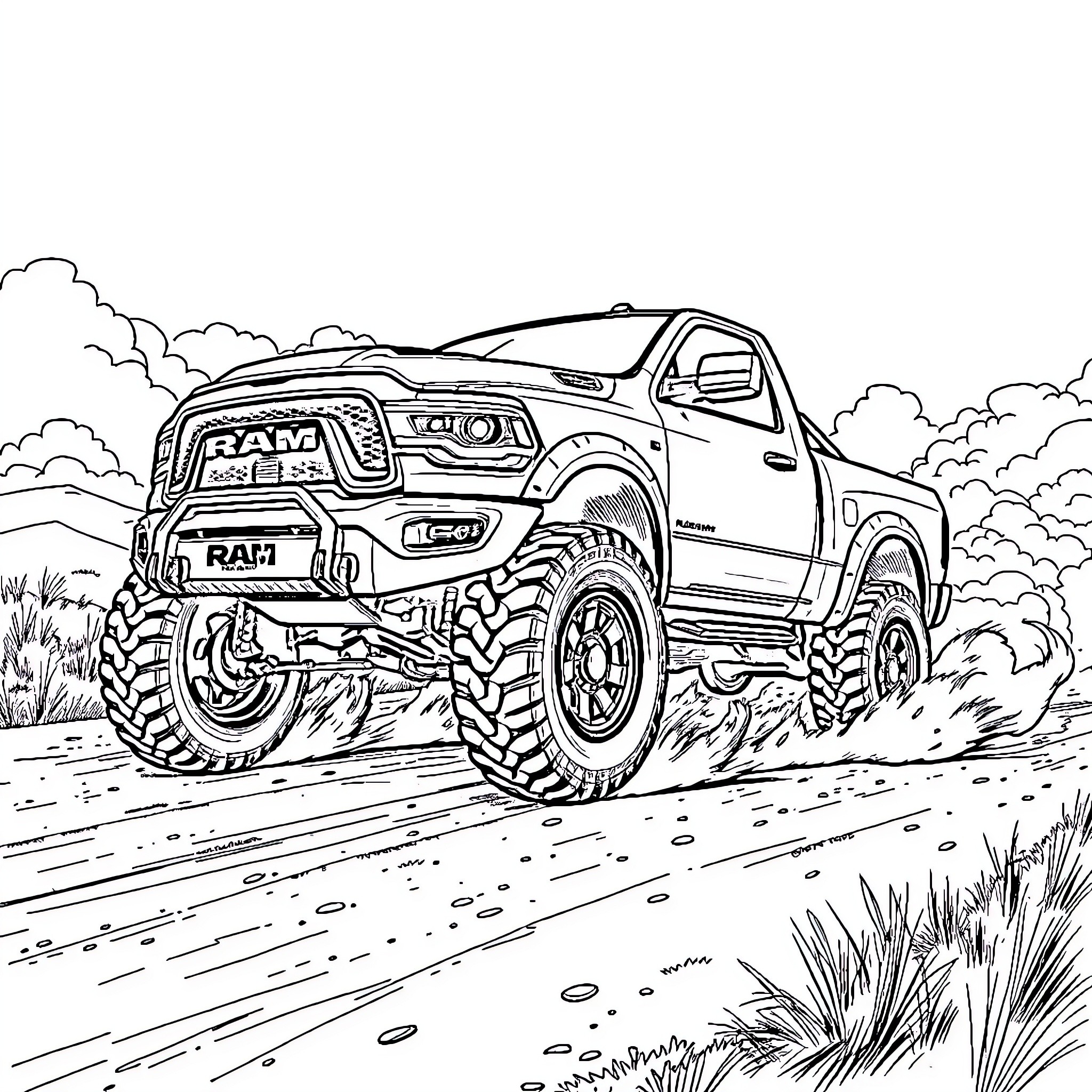 Best Ram TRX Coloring Pages (Free Printable PDF)