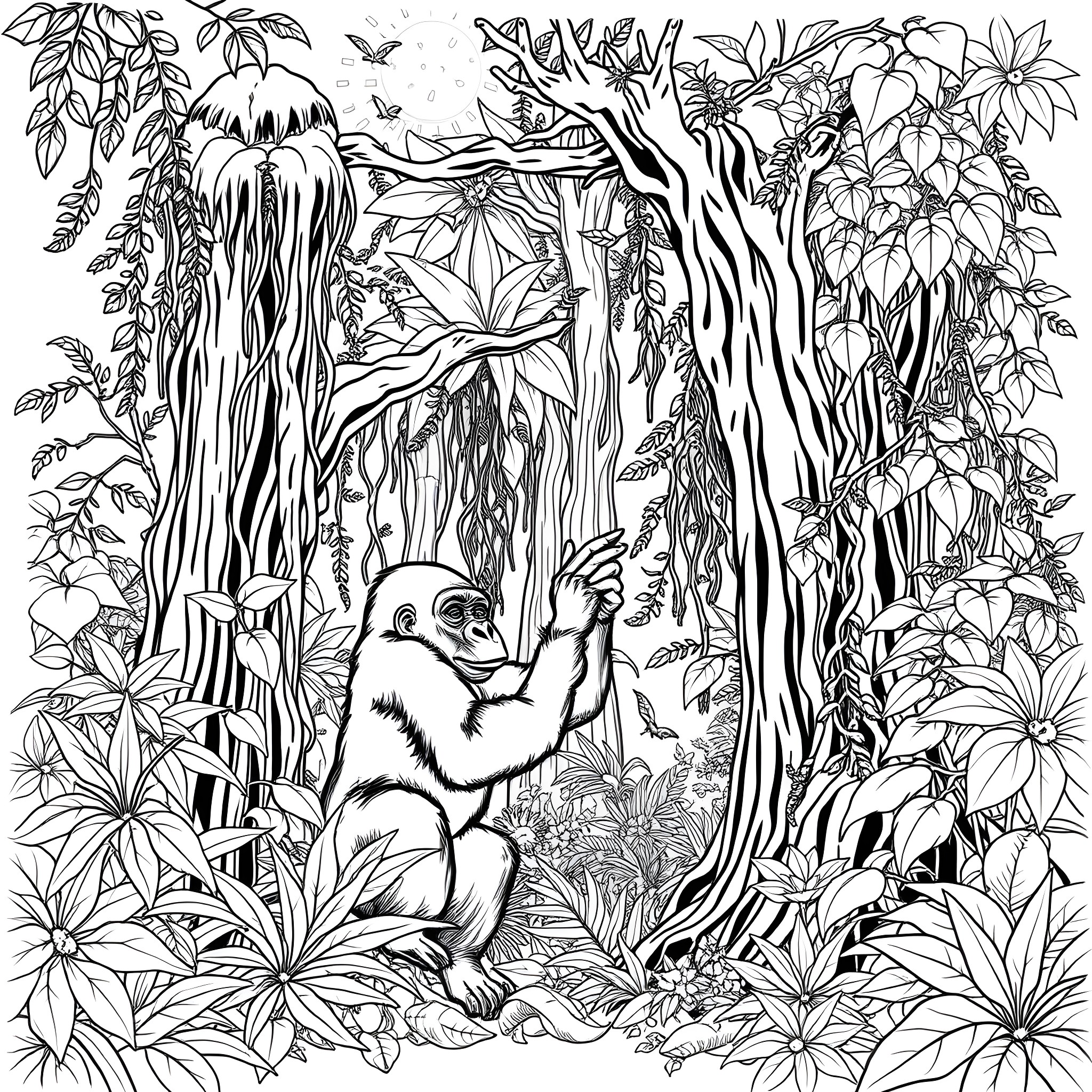 96 Best Gorilla Coloring Pages (Free Printable PDFs)