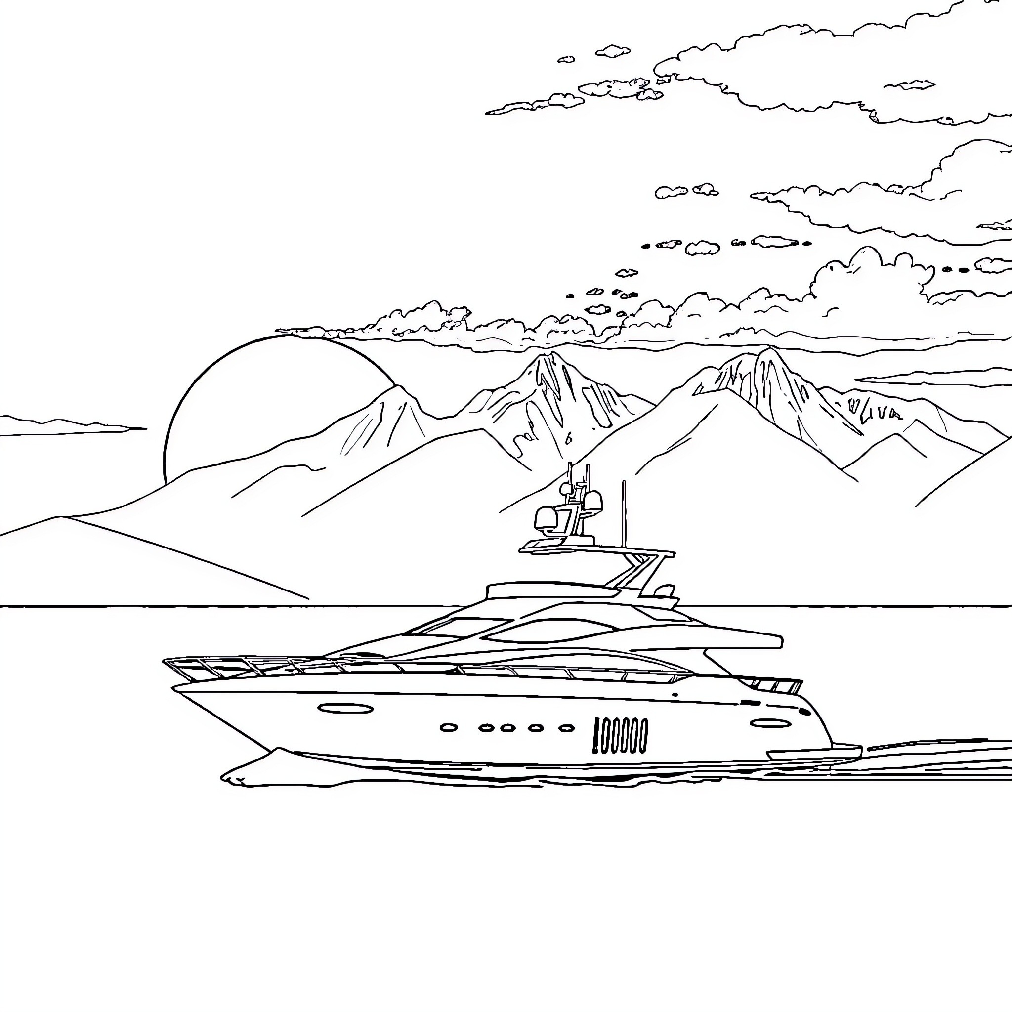 Best Yacht Coloring Pages (Free Printable PDF)