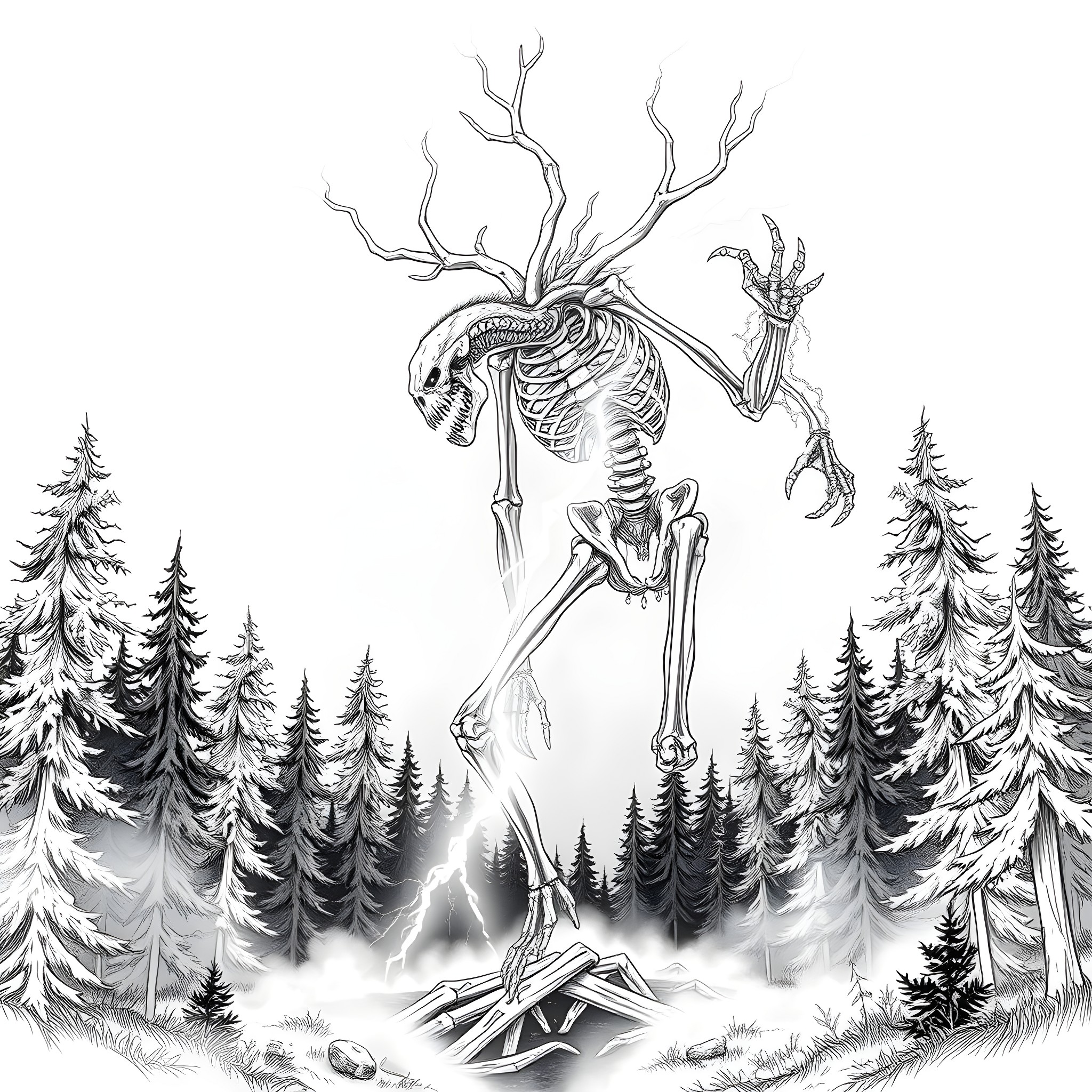 Best Wendigo Coloring Pages (Free Printable PDF)