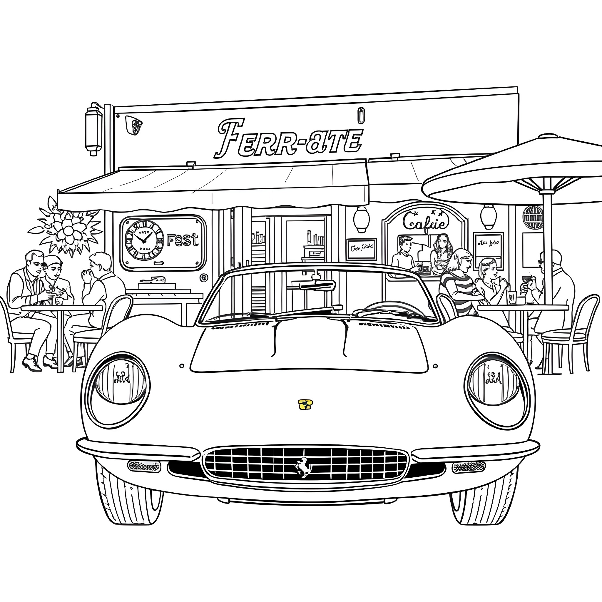 37 Best Ferrari Coloring Pages (Free Printable PDFs)