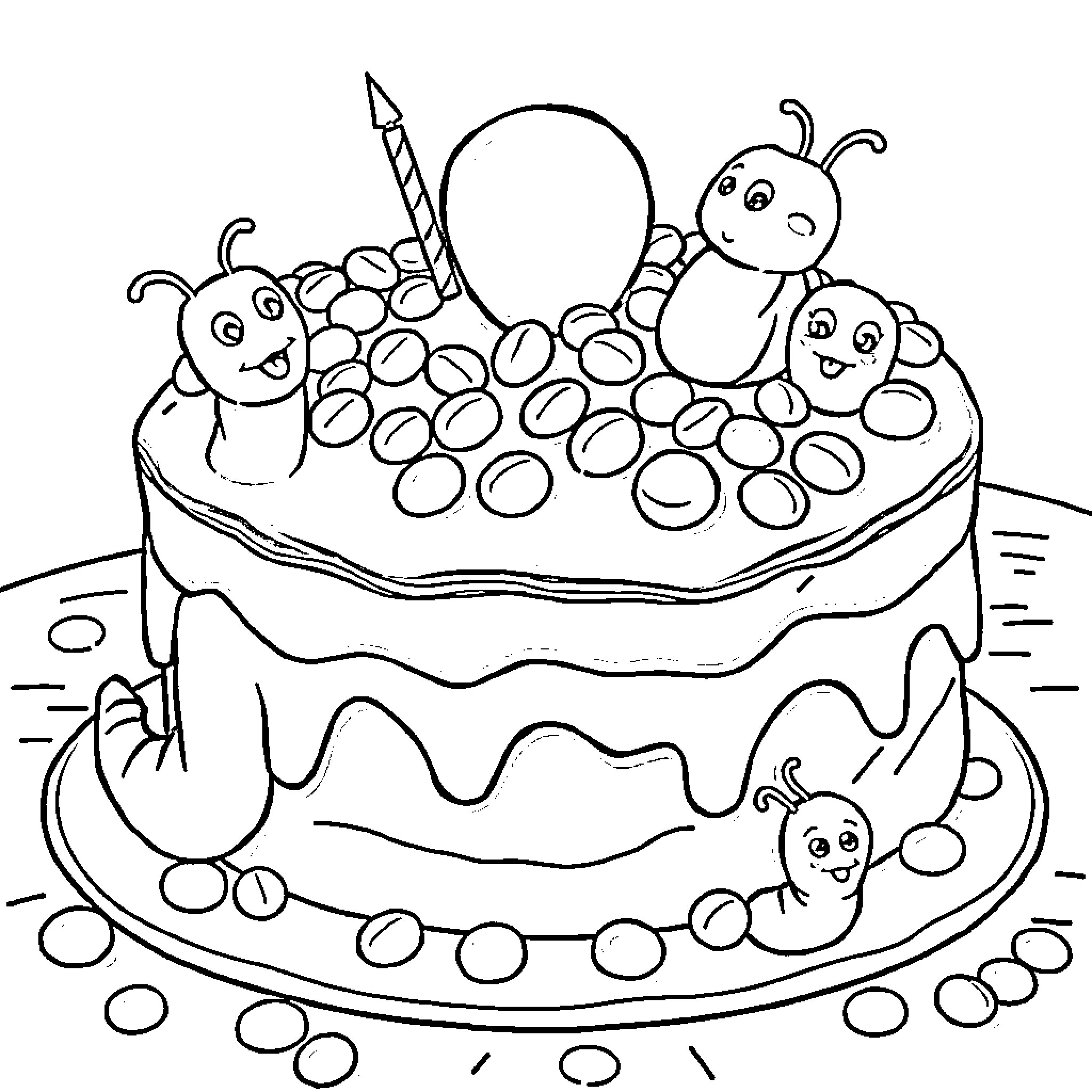 Best Cake Coloring Pages (Free Printable PDF)