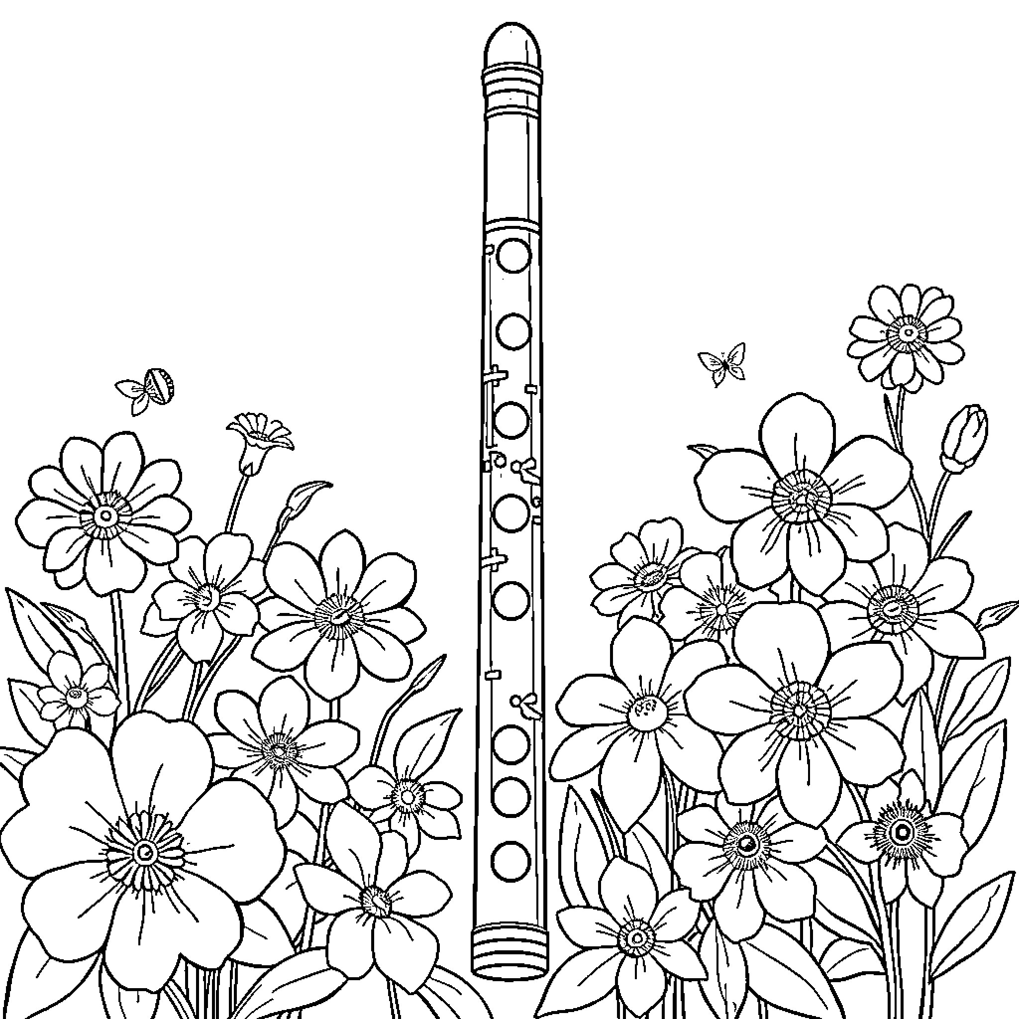 Best Flute Coloring Pages (Free Printable PDF)
