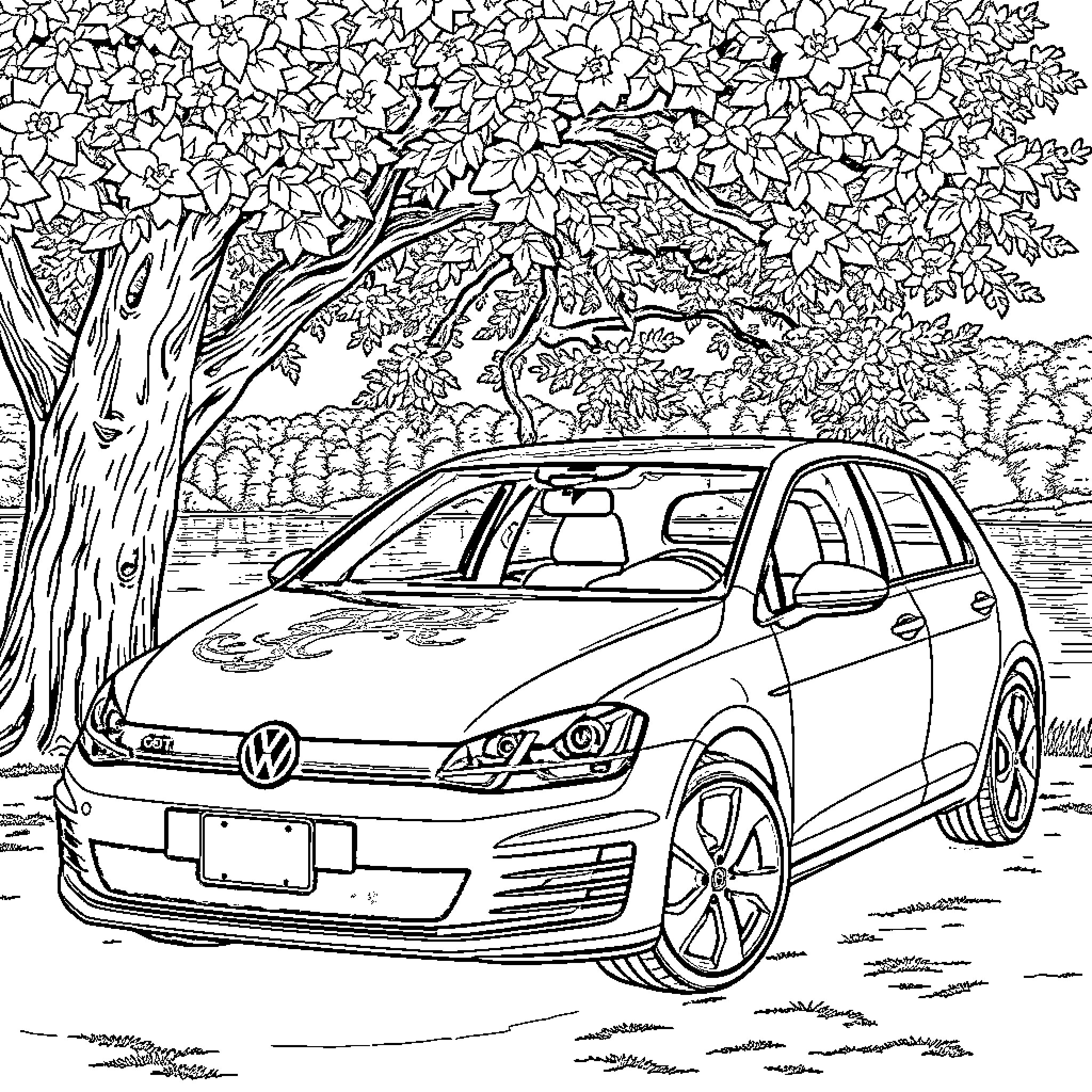 Best Vw Golf Coloring Pages (Free Printable PDF)
