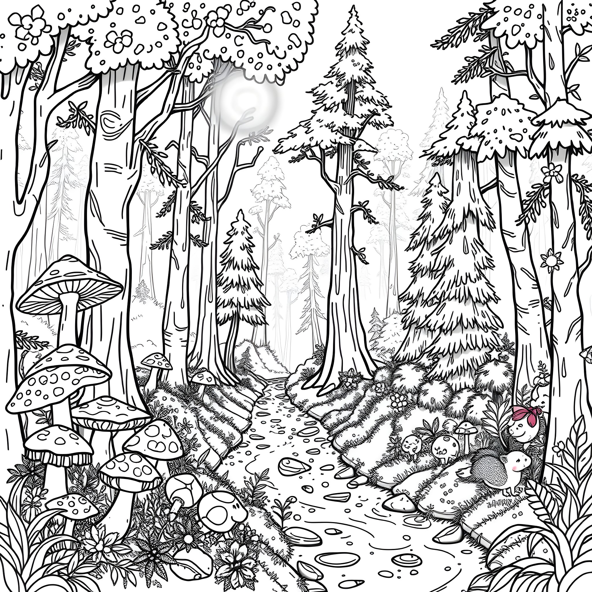 177 Best Forest Coloring Pages (Free Printable PDFs)