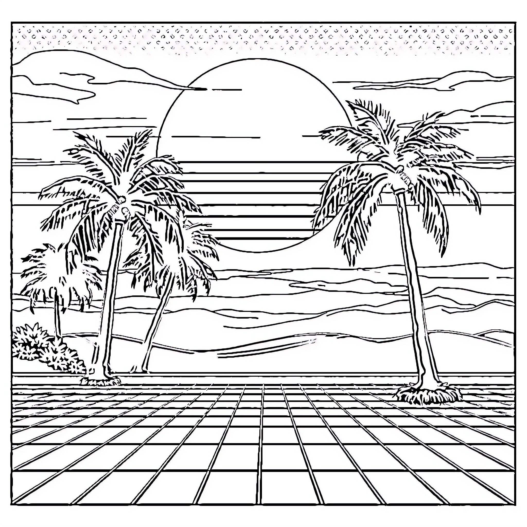 72 Best Sunset Coloring Pages (Free Printable PDFs)