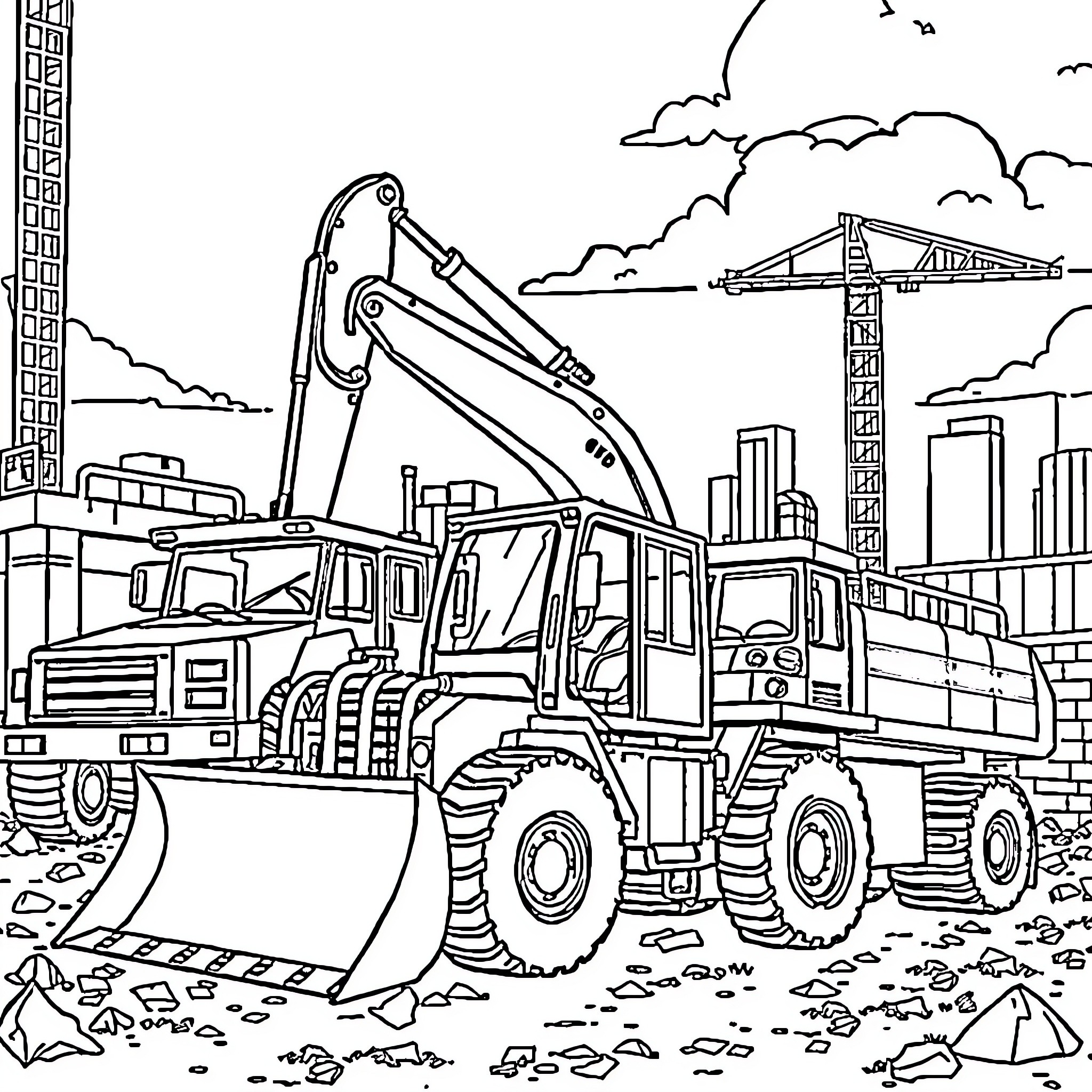 Best Construction Vehicle Coloring Pages (Free Printable PDF)