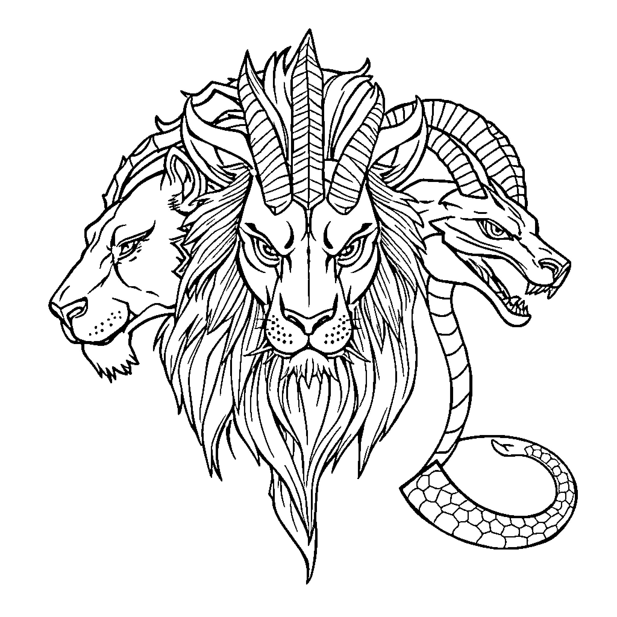 Best Chimera Coloring Pages (Free Printable PDF)
