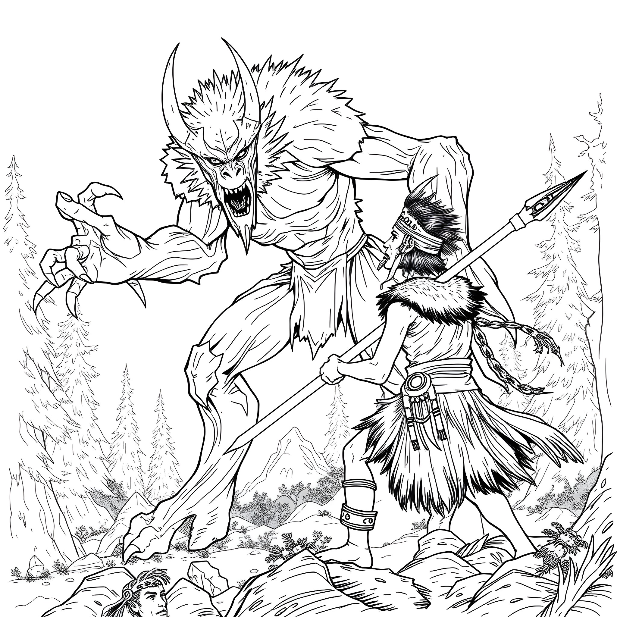 Best Wendigo Coloring Pages (Free Printable PDF)
