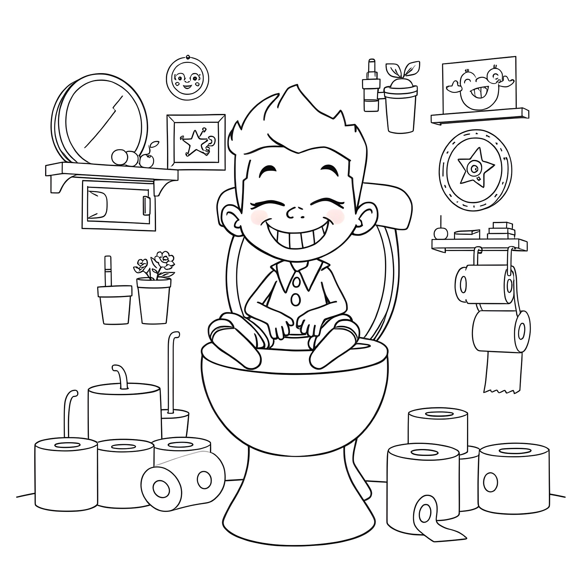 Best Toilet Coloring Pages (Free Printable PDF)