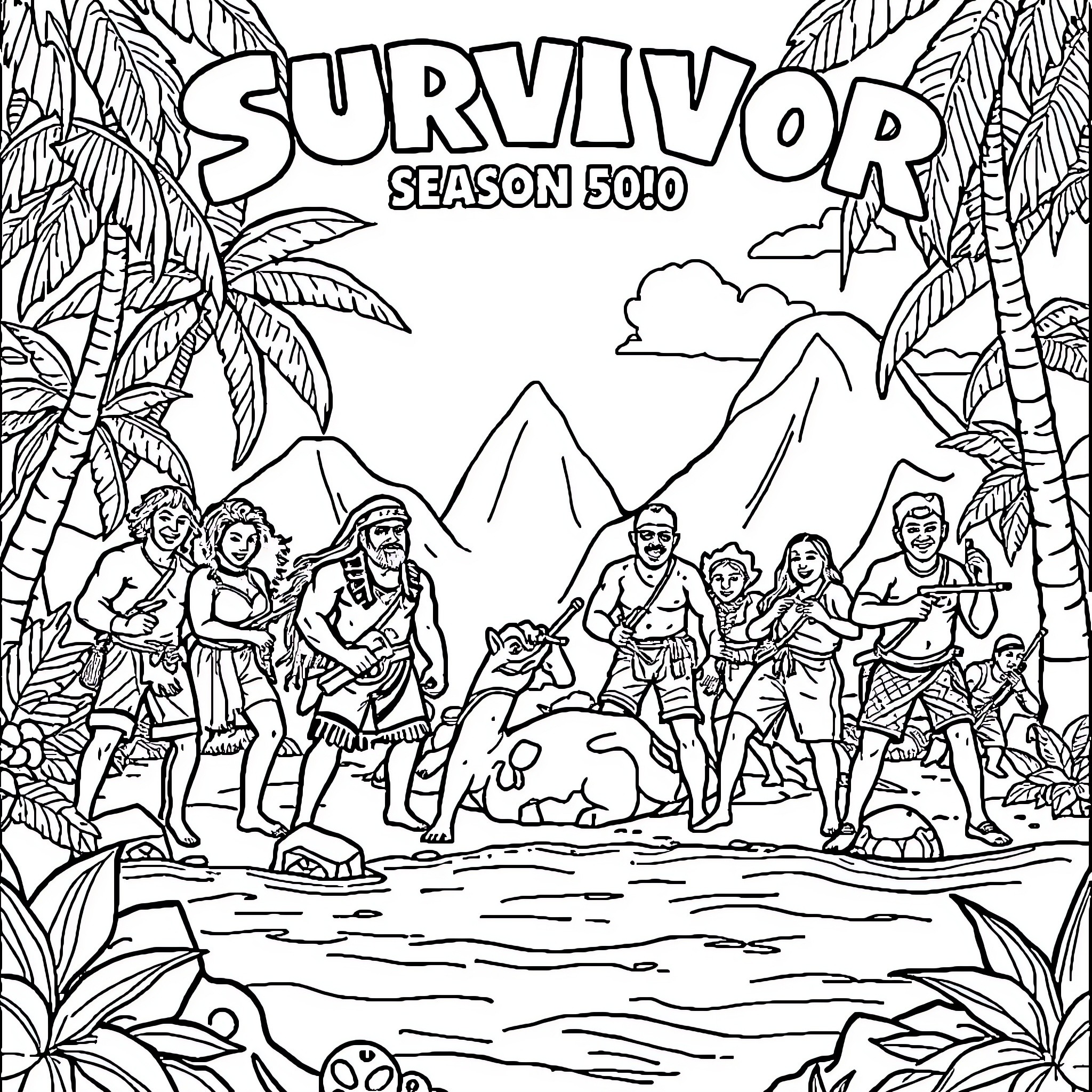 9 Best Survivor Coloring Pages (Free Printable PDFs)
