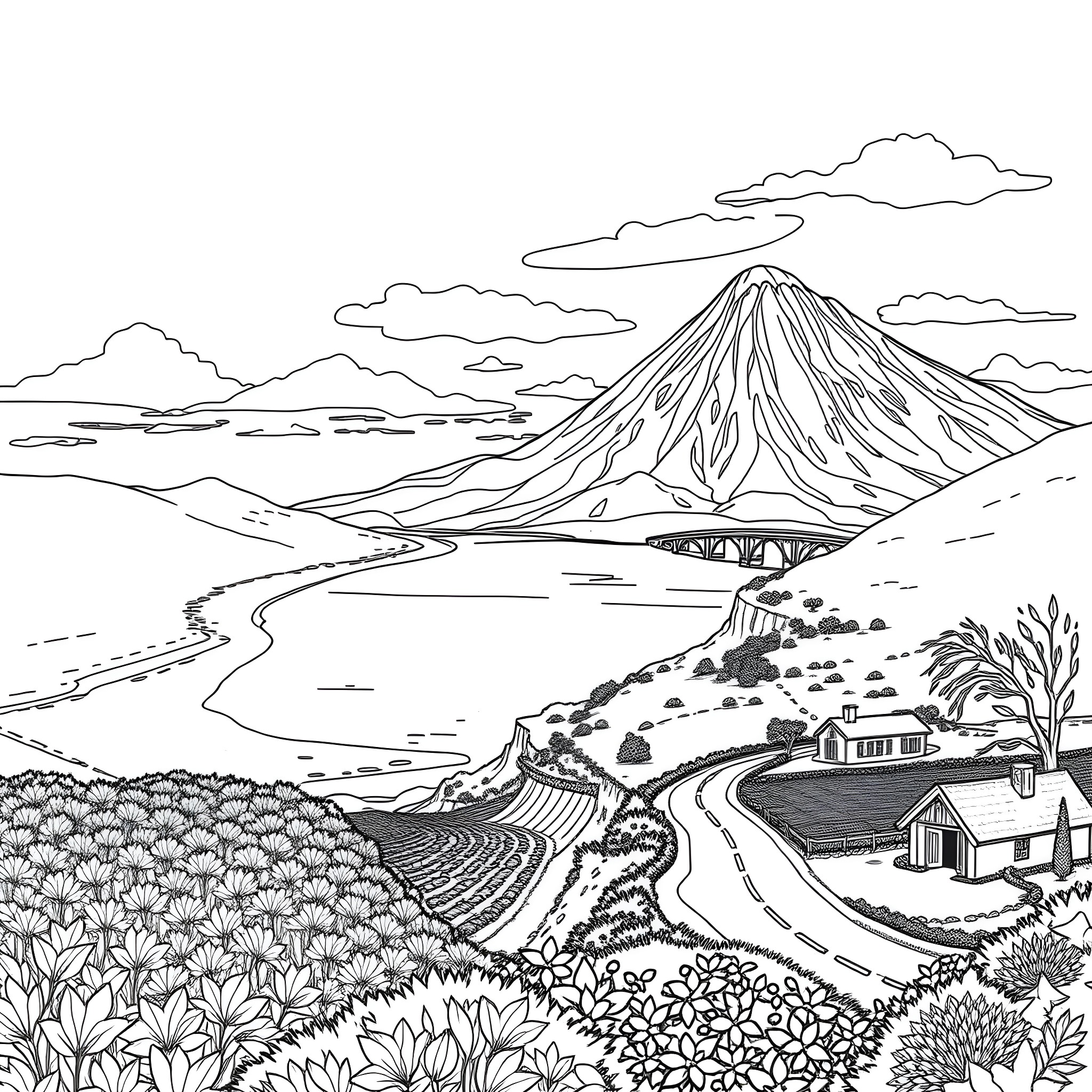 Best Landscape Coloring Pages (Free Printable PDF)
