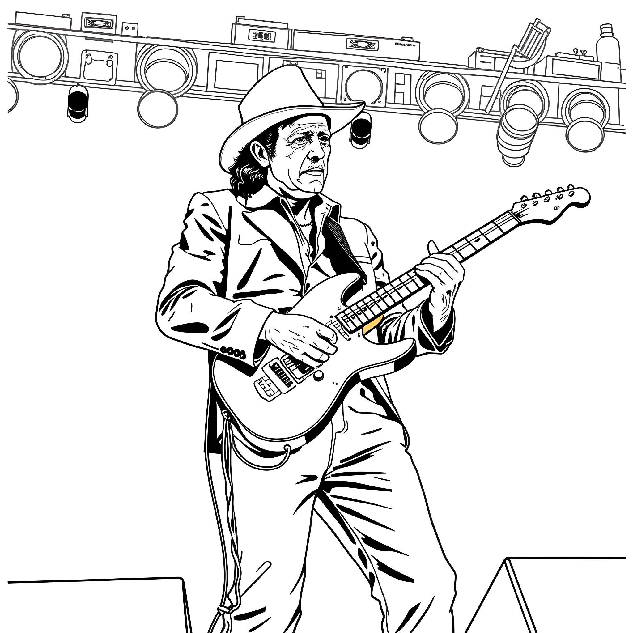 1 Best Stevie Ray Vaughan Coloring Pages (Free Printable PDFs)