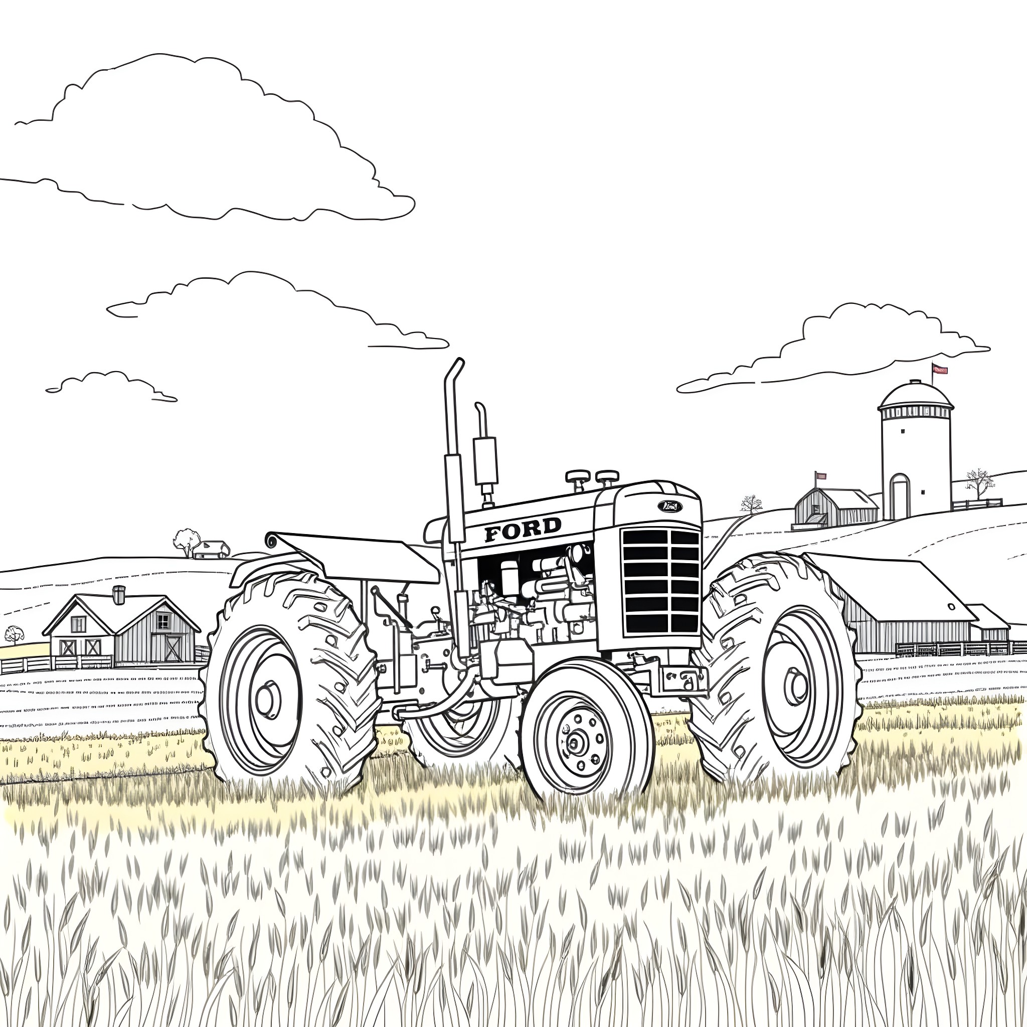 Best Ford Tractor Coloring Pages (Free Printable PDF)