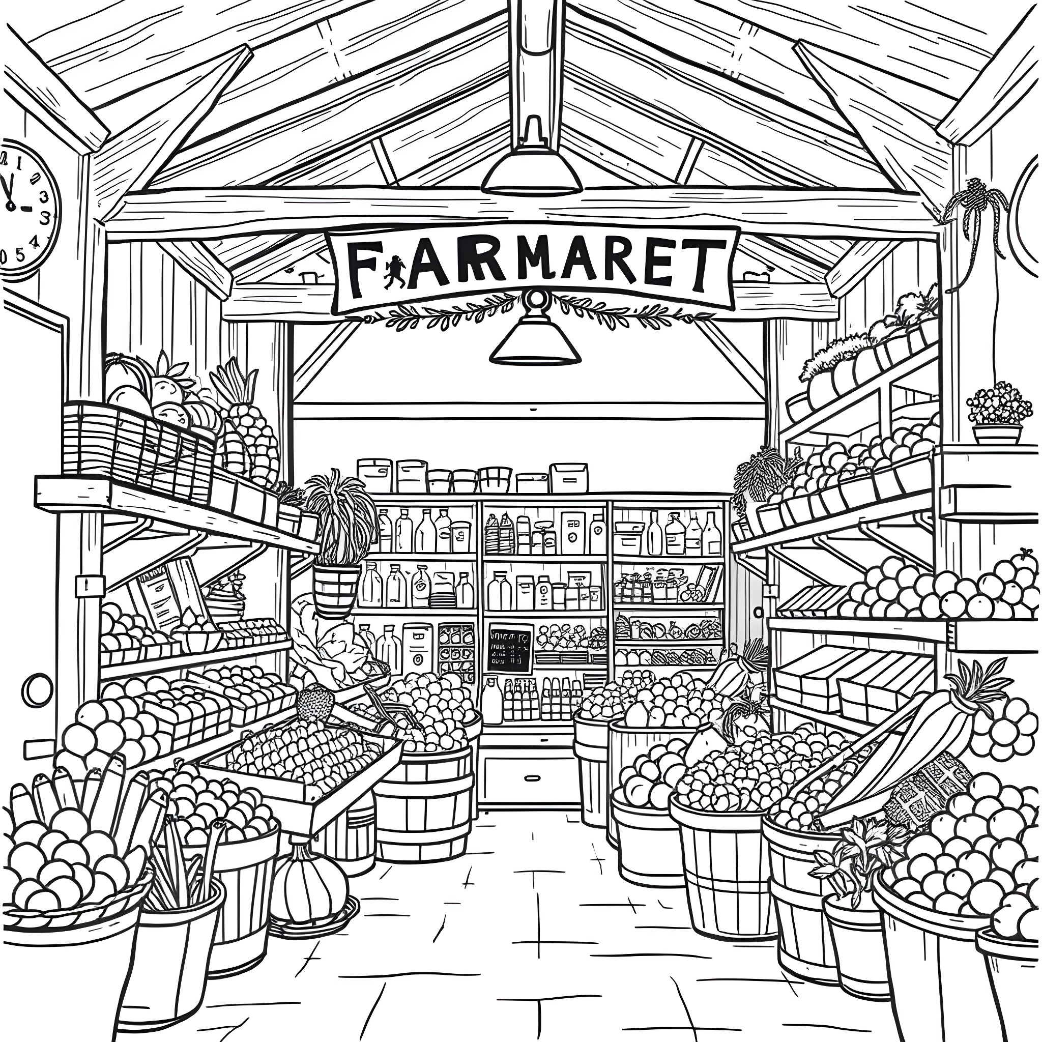 1 Best Fruit Store Coloring Pages (Free Printable PDFs)