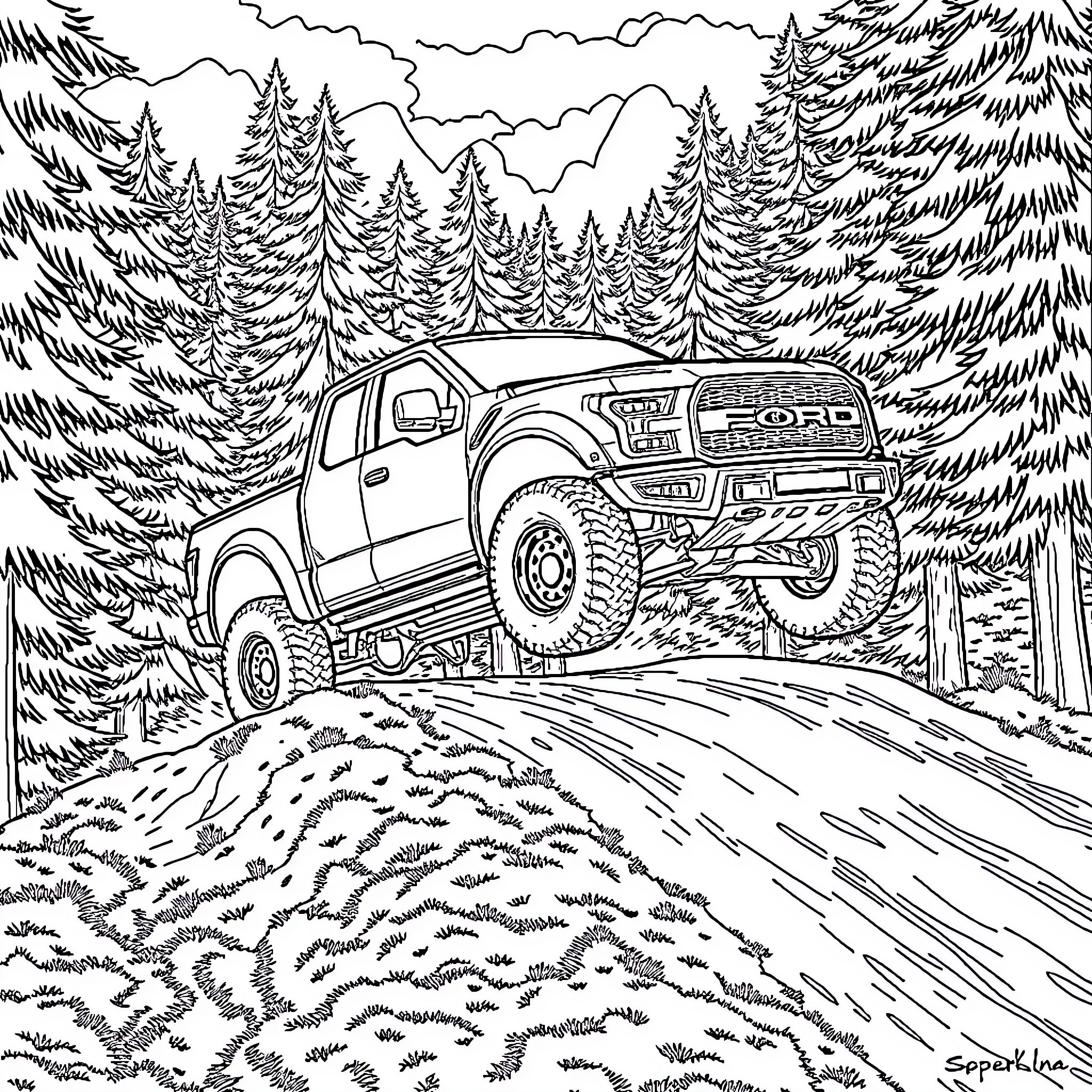 Best Ford Raptor Coloring Pages (Free Printable PDF)