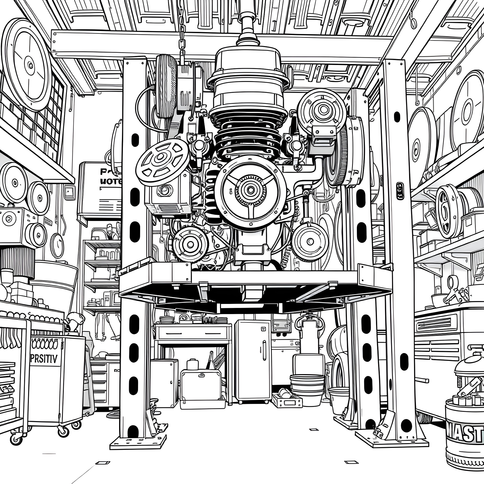 Best Motor Coloring Pages (Free Printable PDF)